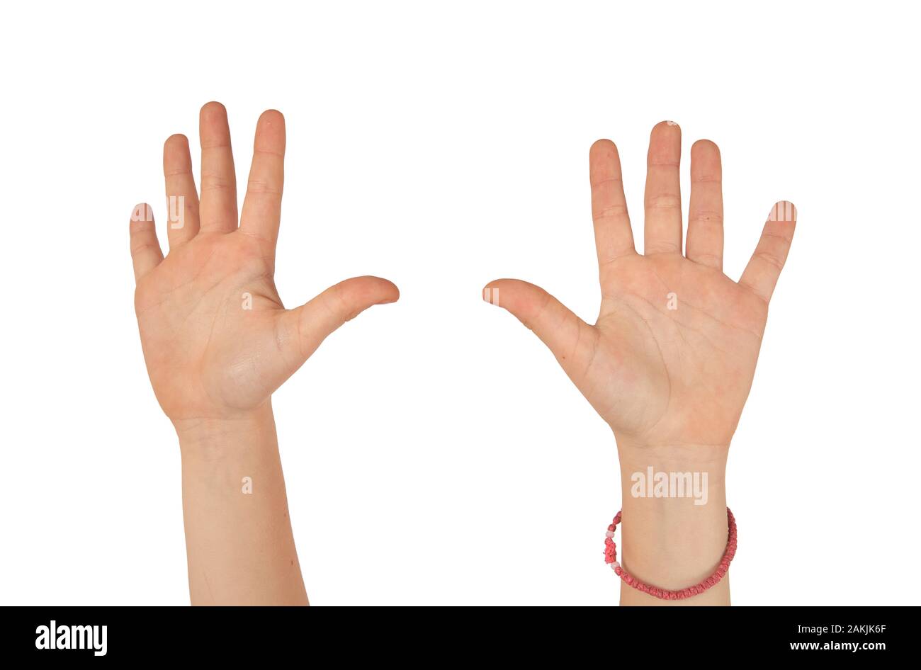 Child hand showing two fingers hi-res stock photography and images - Alamy