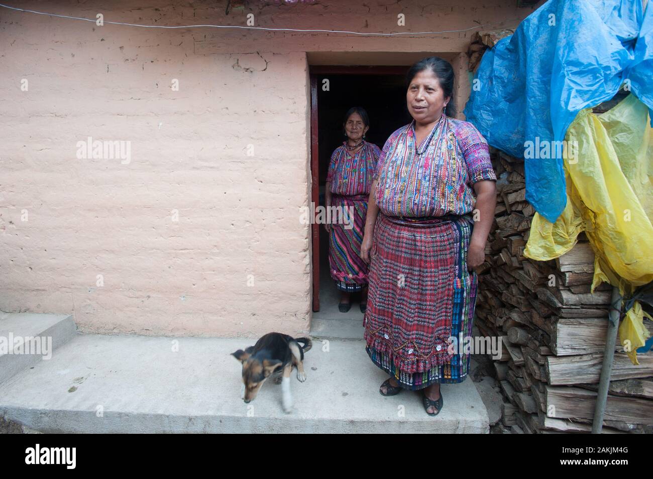A maya indigenous woman in San Jorge La Laguna, Solola, Guatemala Stock ...