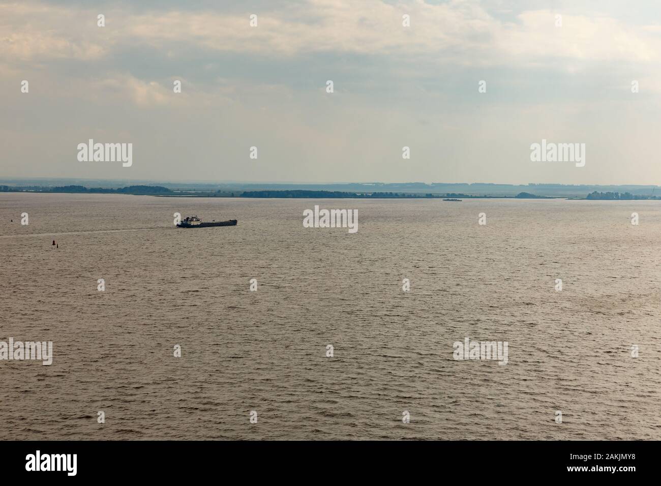 Kama River, Tatarstan, Russia, cargo ship on the river Stock Photo - Alamy