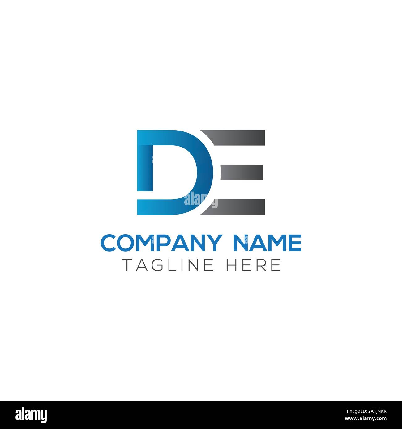 Initial DE Letter Logo With Creative Modern Business Typography Vector ...