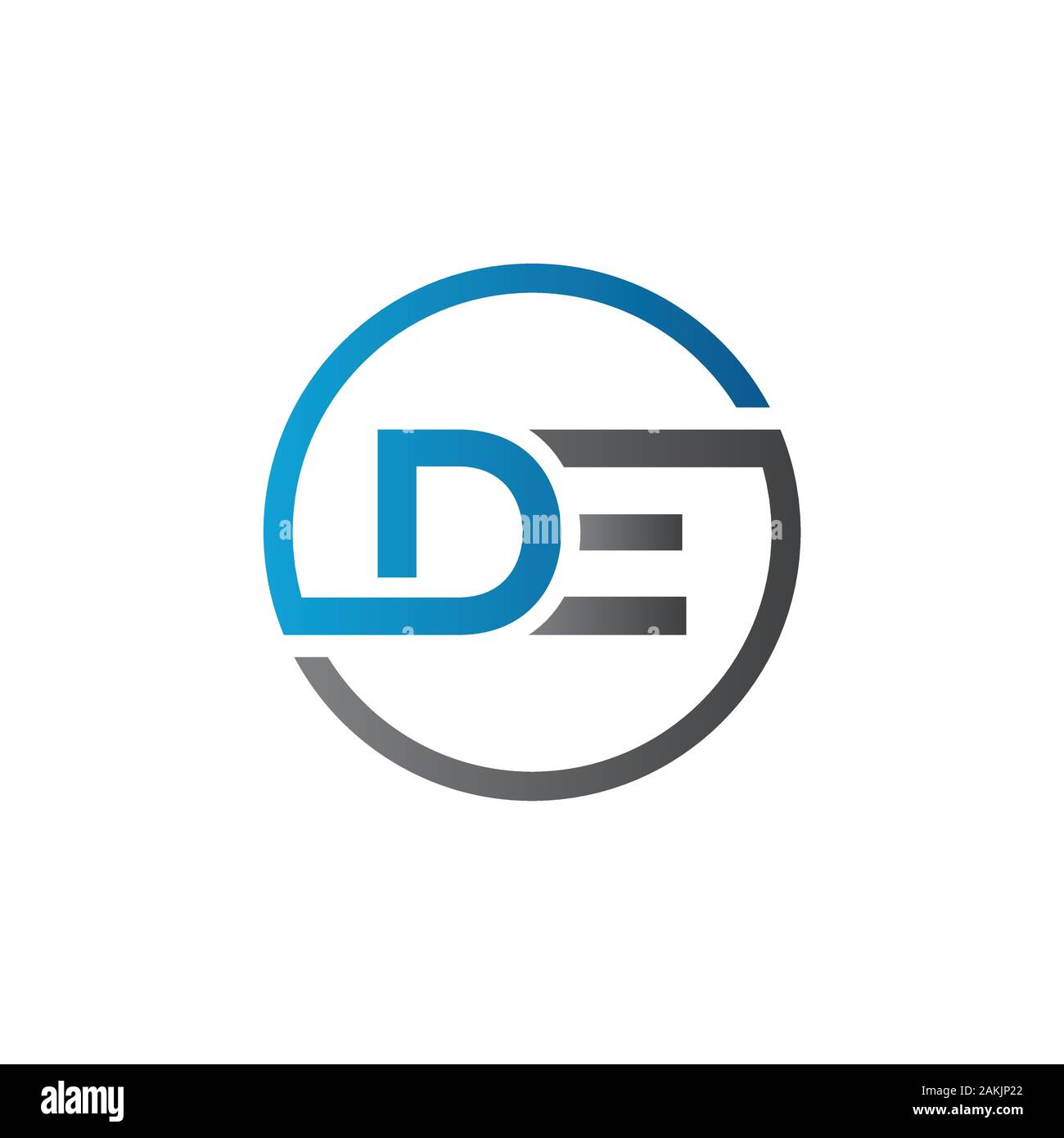 Initial DE Letter Logo With Creative Modern Business Typography Vector ...