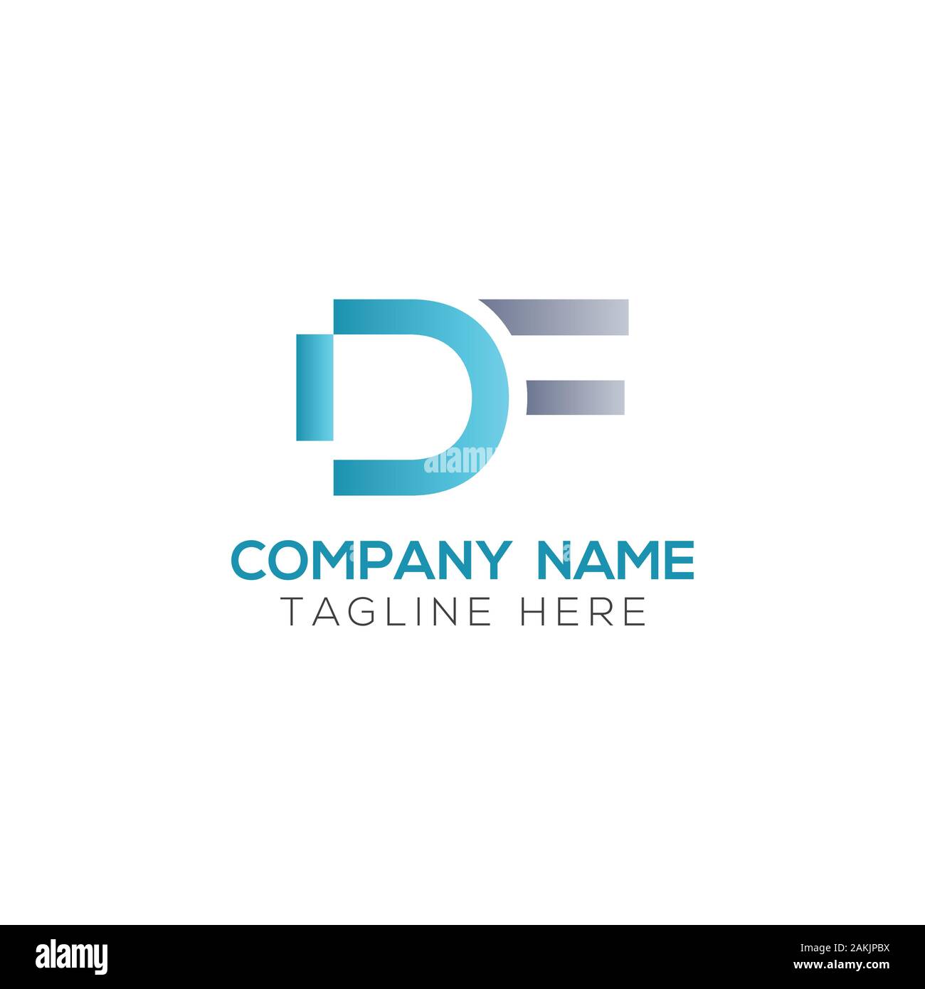 Initial DF Letter Logo With Creative Modern Business Typography Vector ...
