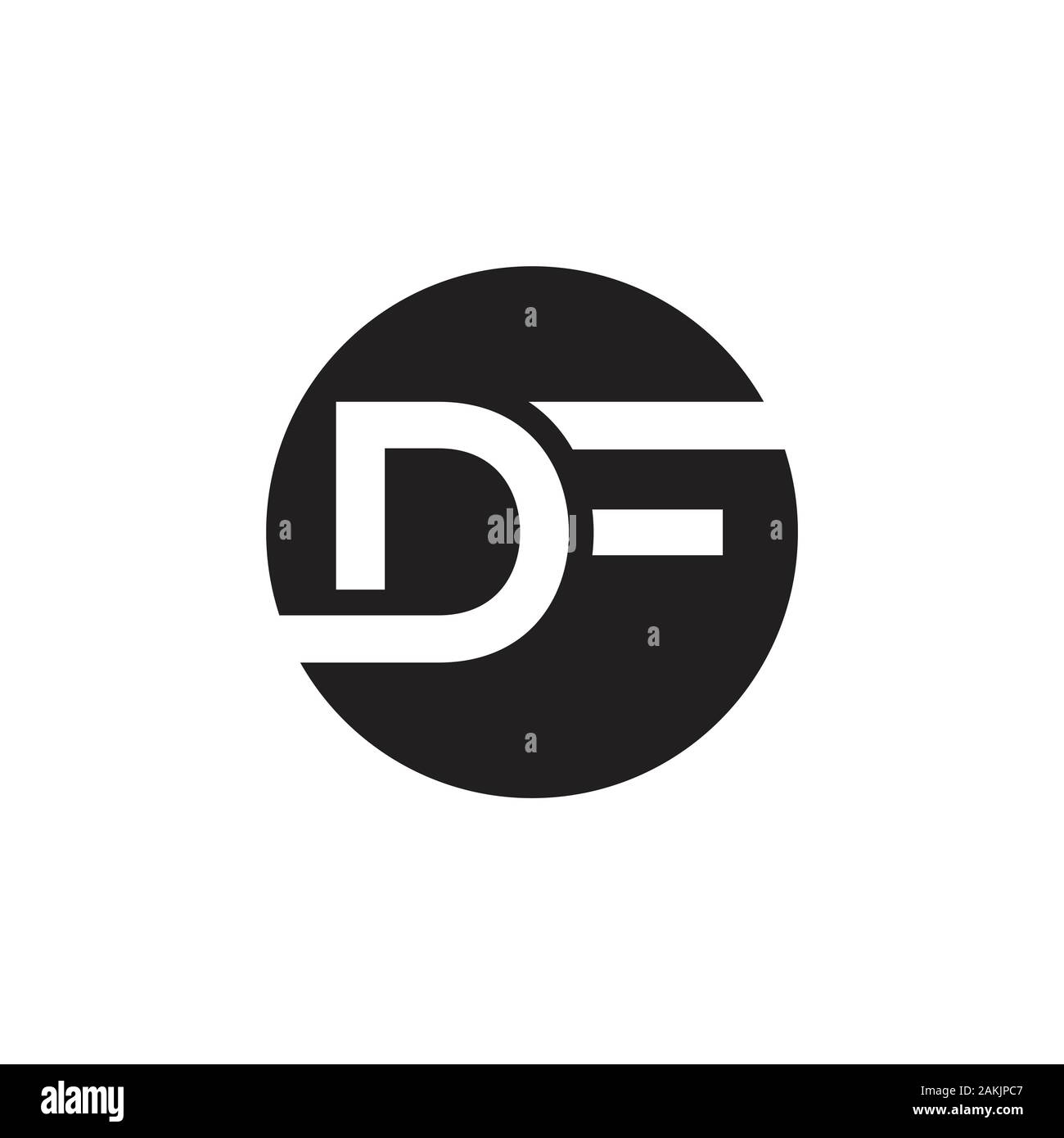 Initial DF Letter Logo With Creative Modern Business Typography Vector ...
