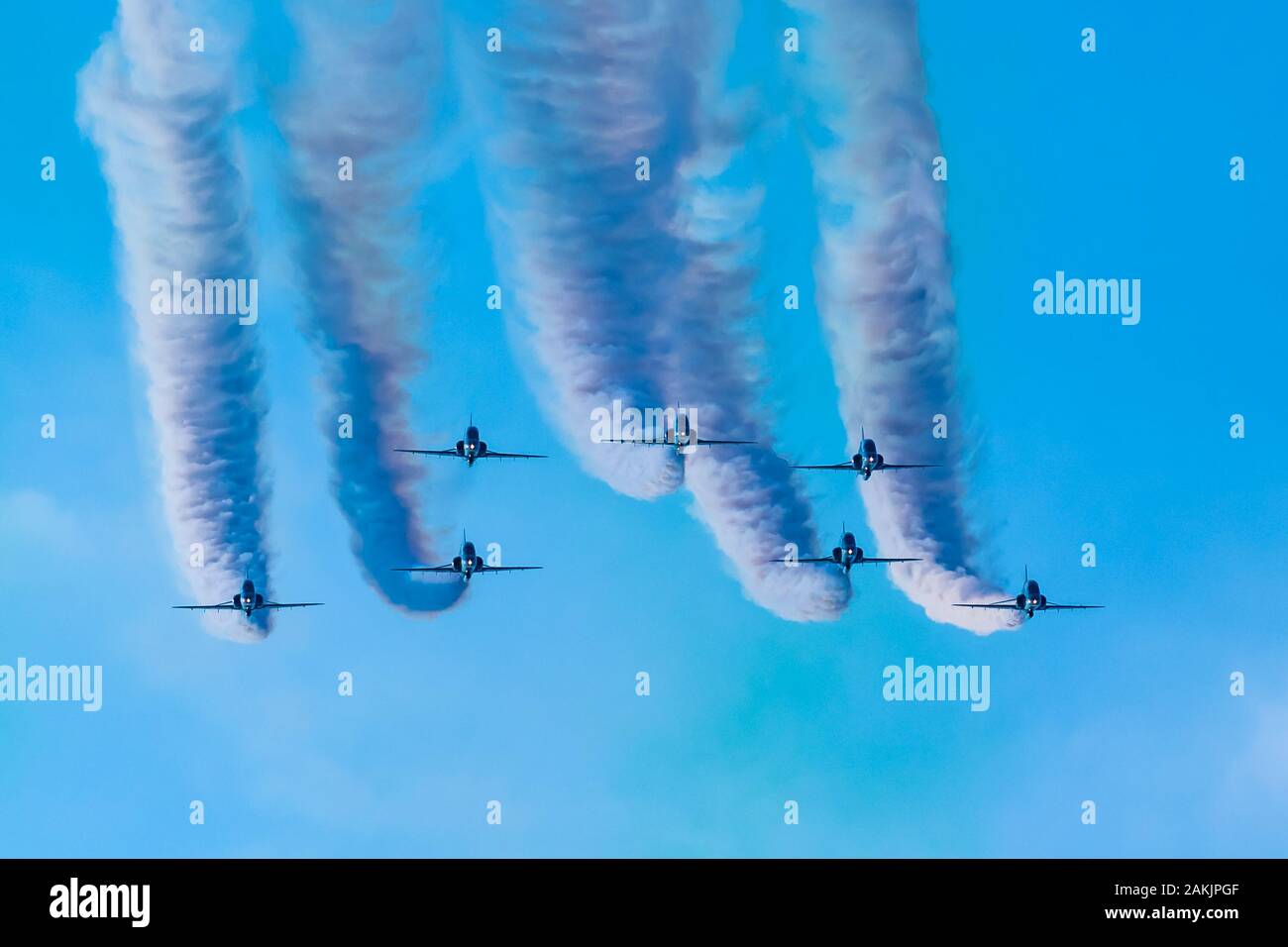 Saudi Hawks are a BAE (British Aerospace) Hawk equipped Royal Saudi Air ...