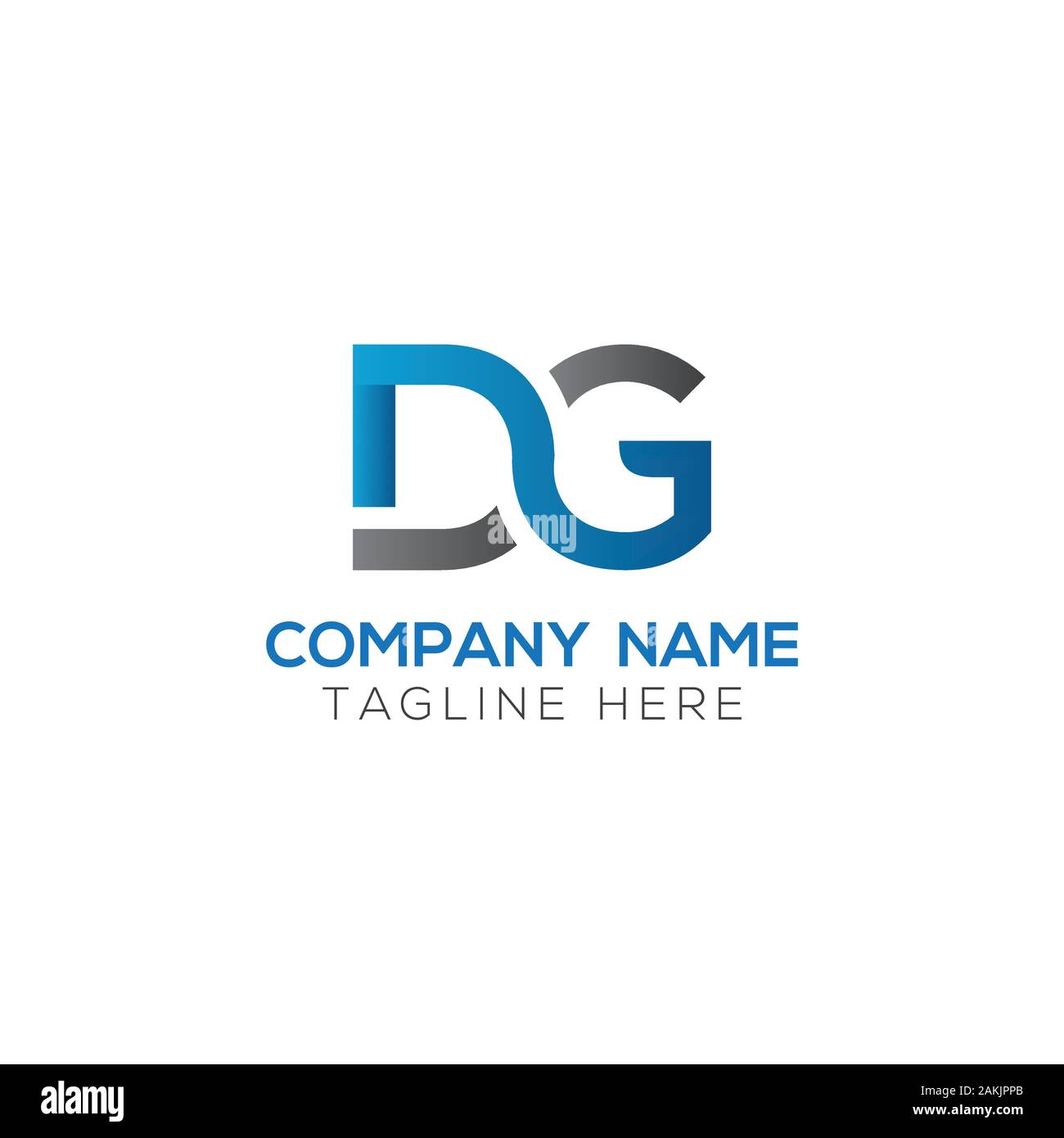 Initial DG Letter Logo With Creative Modern Business Typography Vector ...