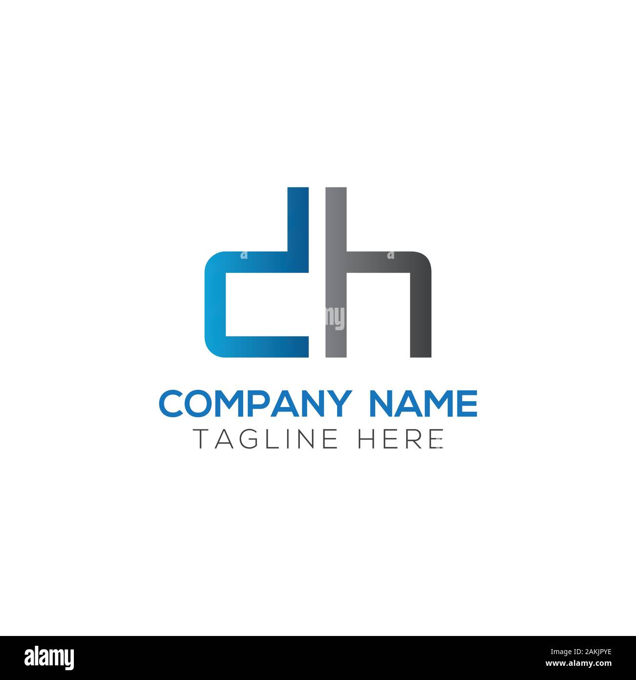 Initial DH Letter Logo With Creative Modern Business Typography Vector ...