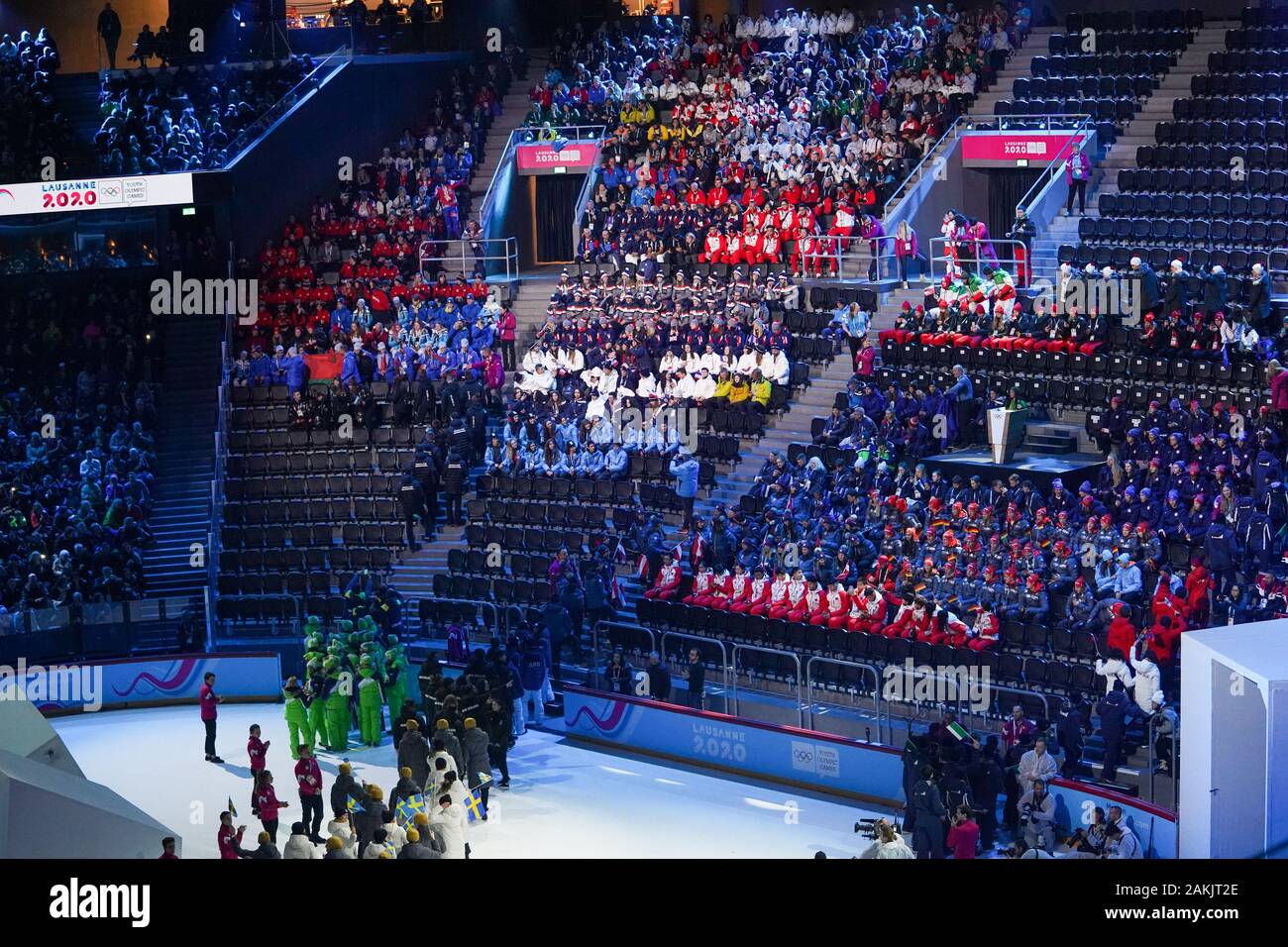 LAUSANNE, SWITZERLAND - JANUARY 09: Opening Ceremony at the Vaudoise ...