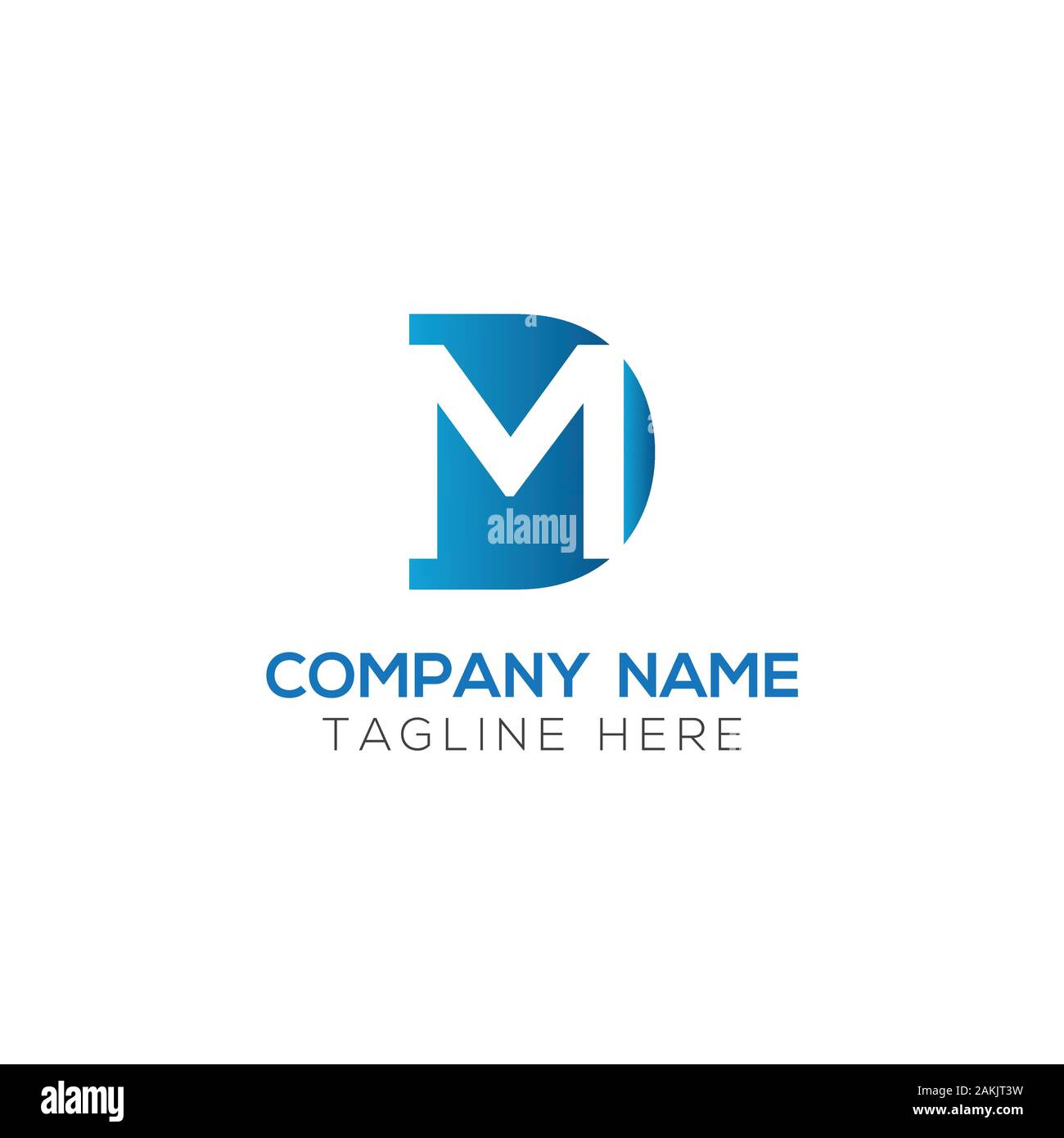 Initial DM Letter Logo With Creative Modern Business Typography Vector Template. Creative ...