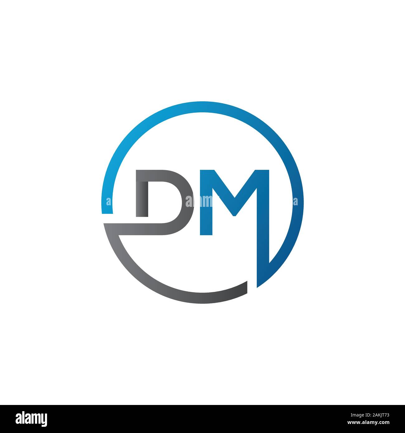 Initial DM Letter Logo With Creative Modern Business Typography Vector Template. Creative ...