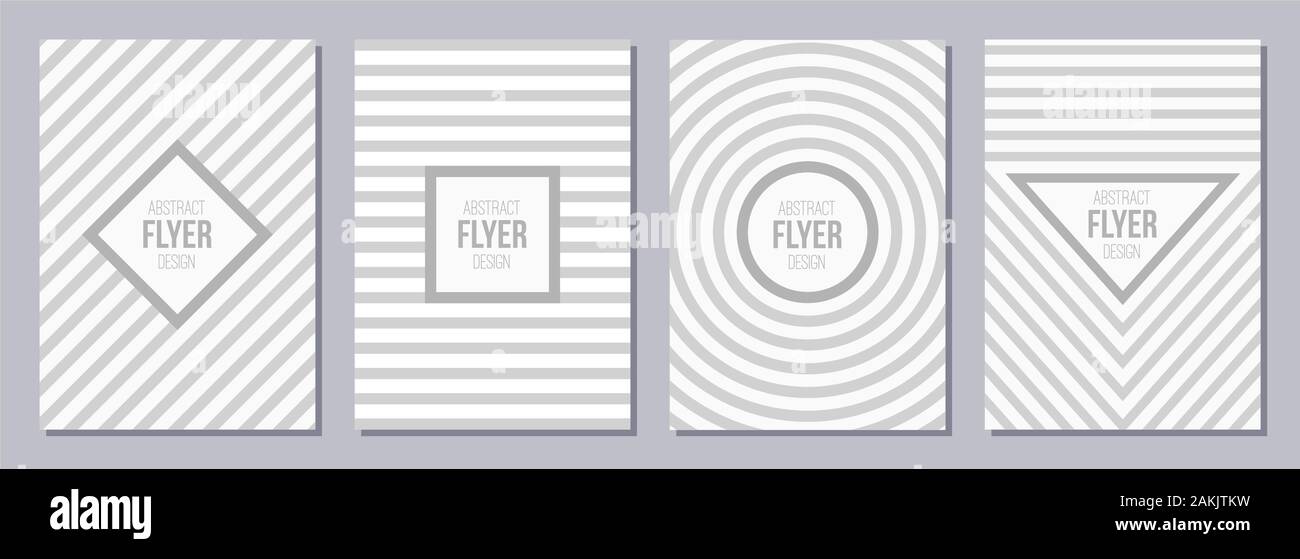Set of flyer, posters, banners, placards, brochure design templates A6 ...