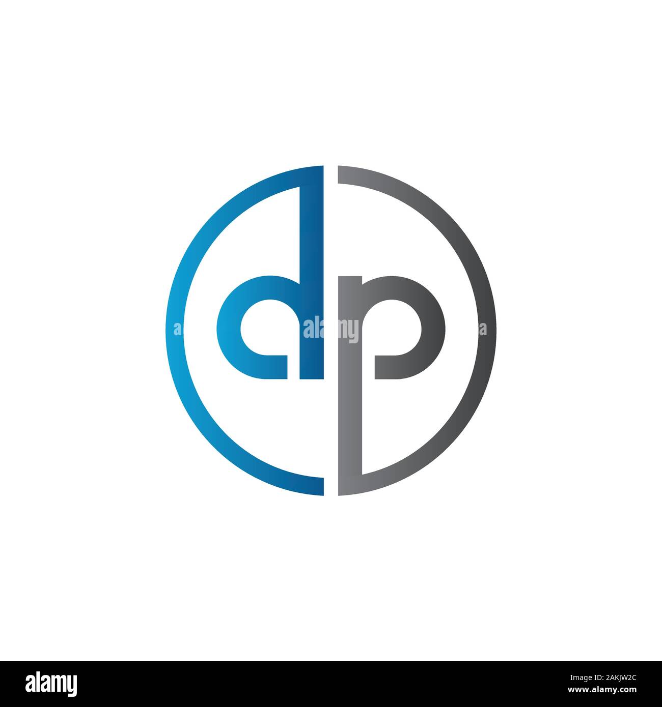 Initial DP Letter Logo With Creative Modern Business Typography Vector ...