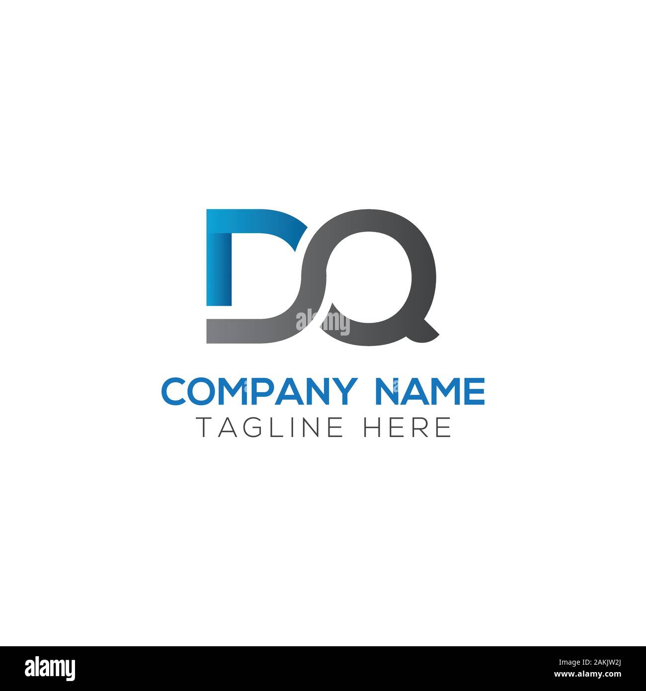 Initial DQ Letter Logo With Creative Modern Business Typography Vector ...
