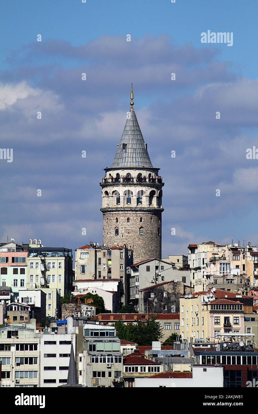 Coast in Istanbul, Turkey. Panoramic view of the Istanbul waterfront ...