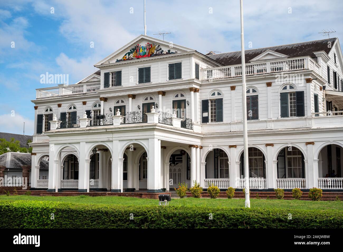 Suriname Presidential Palace on Onafhankelijkheidsplein in Paramaribo ...