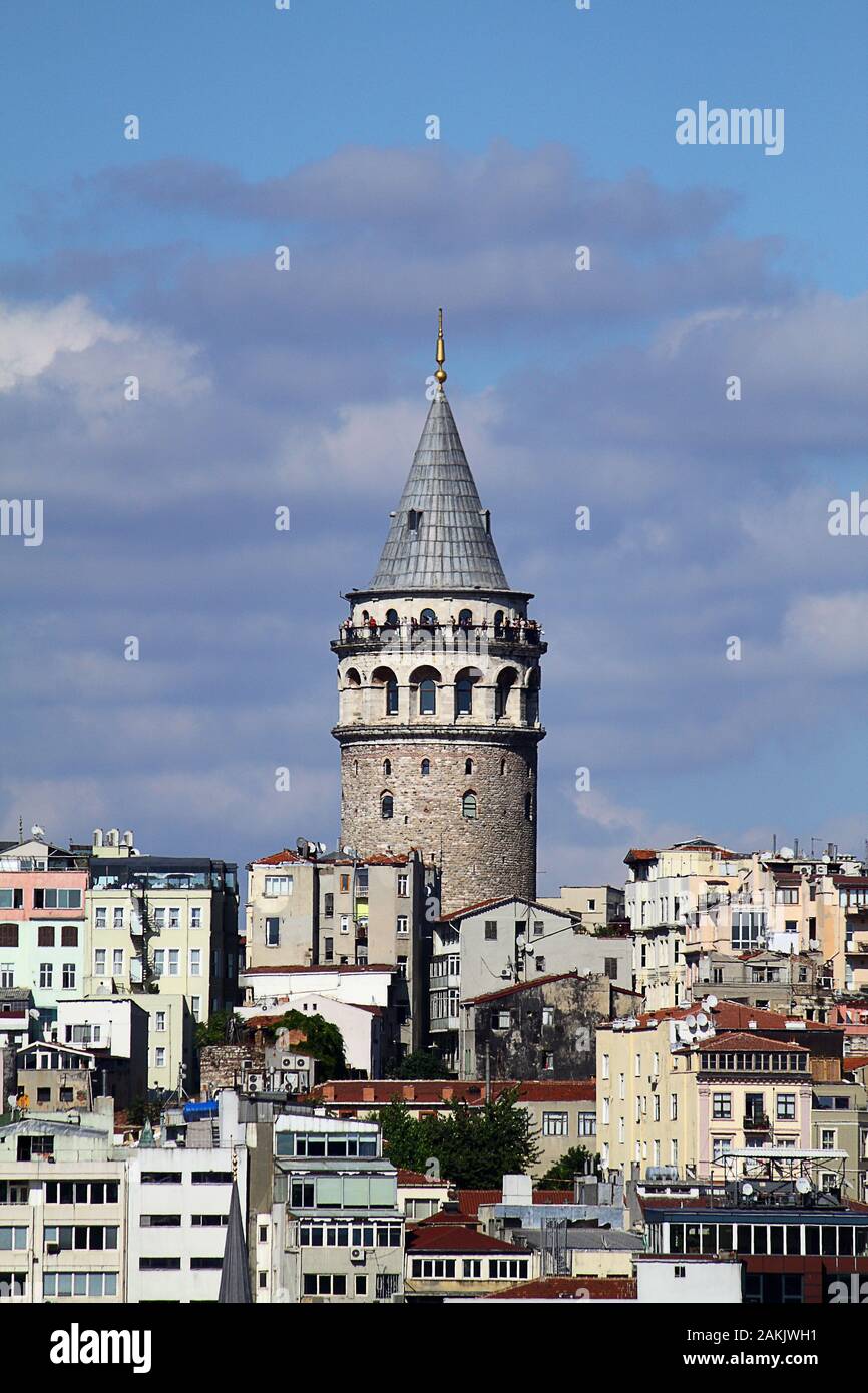 Coast in Istanbul, Turkey. Panoramic view of the Istanbul waterfront ...