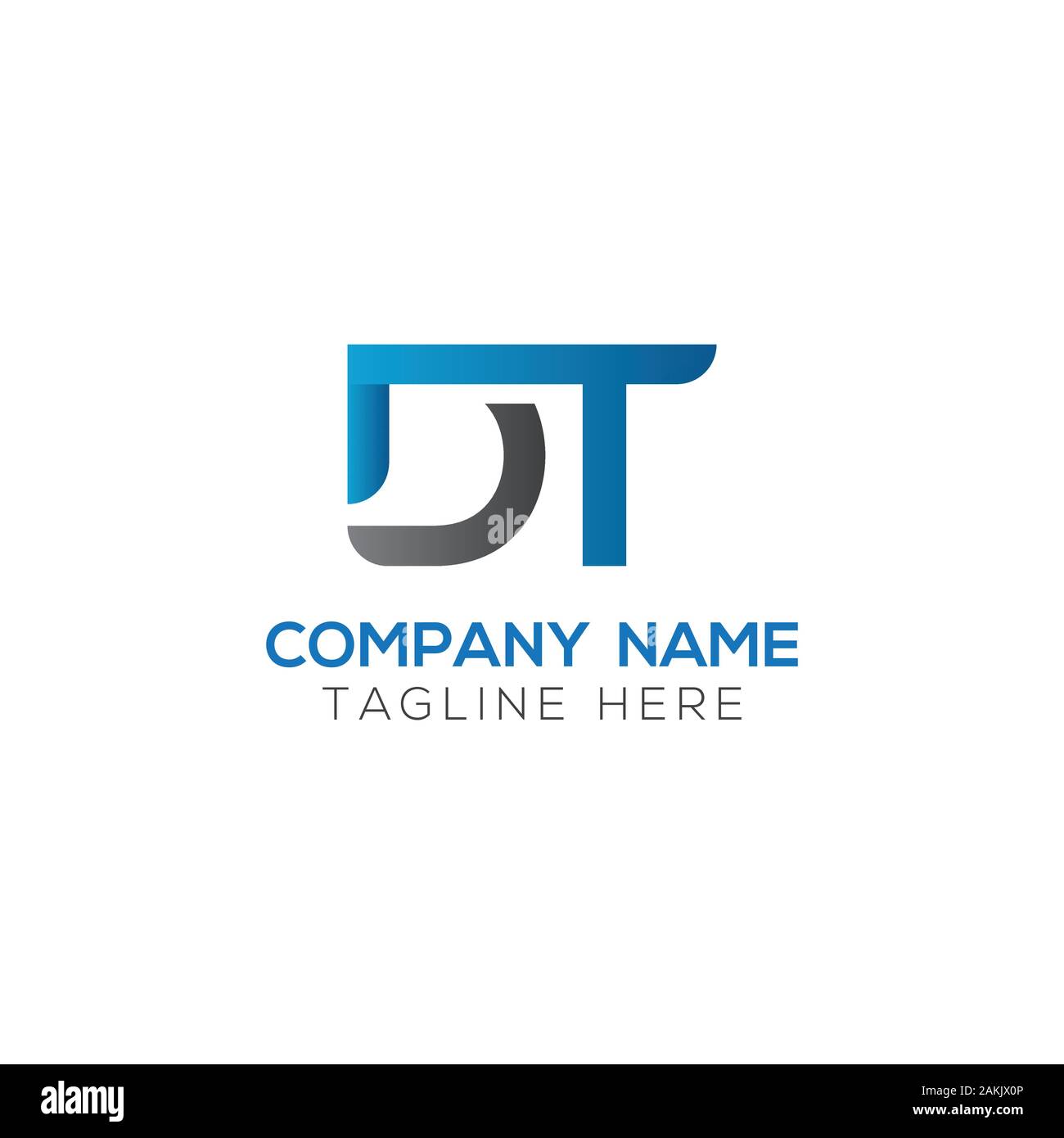 Initial DT Letter Logo With Creative Modern Business Typography Vector ...