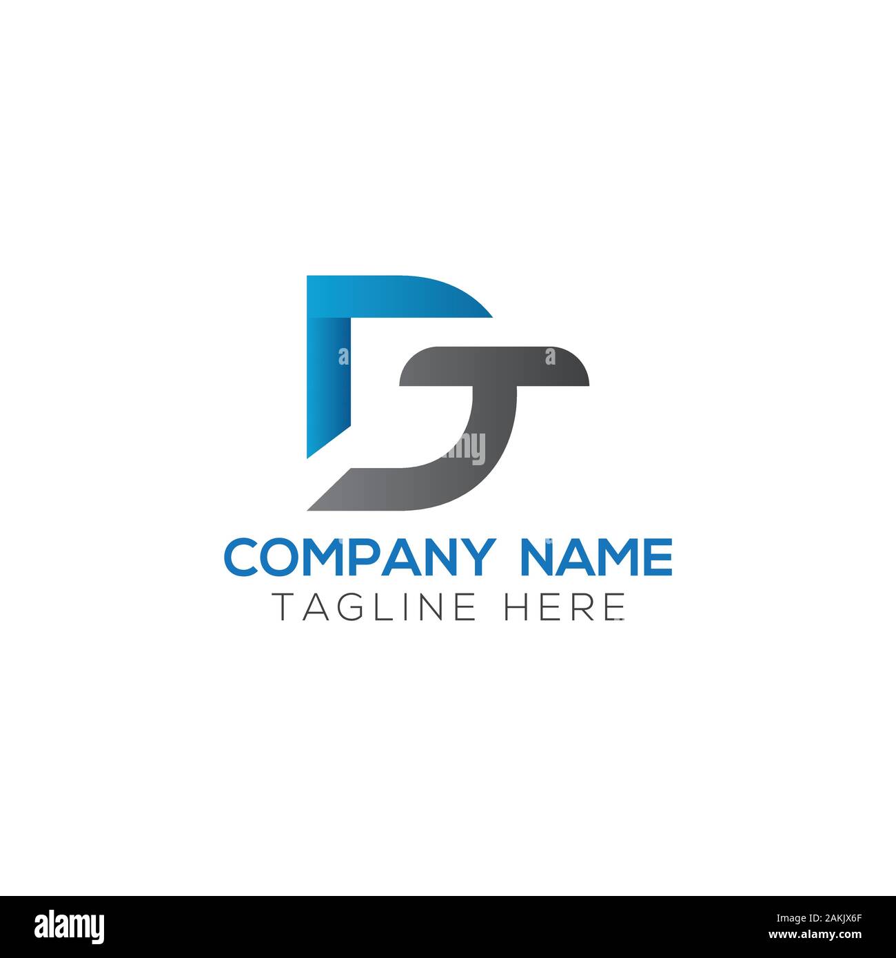 Initial DT Letter Logo With Creative Modern Business Typography Vector ...