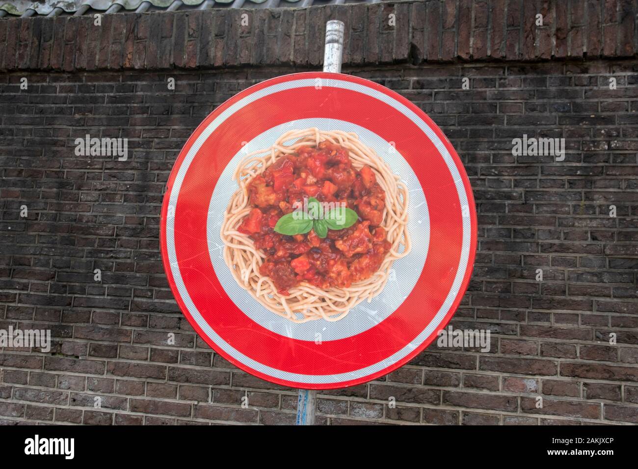 Funny Forbidden Pasta Sign At Amsterdam The Netherlands 2020 Stock ...