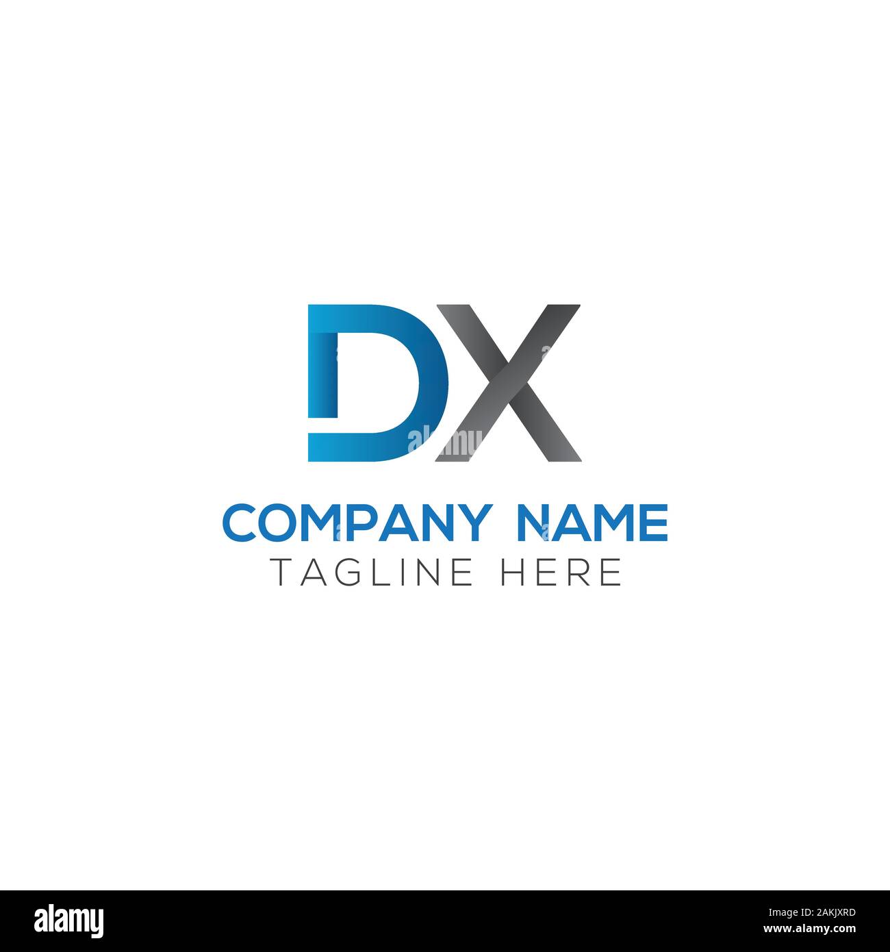 Initial DX Letter Logo With Creative Modern Business Typography Vector ...