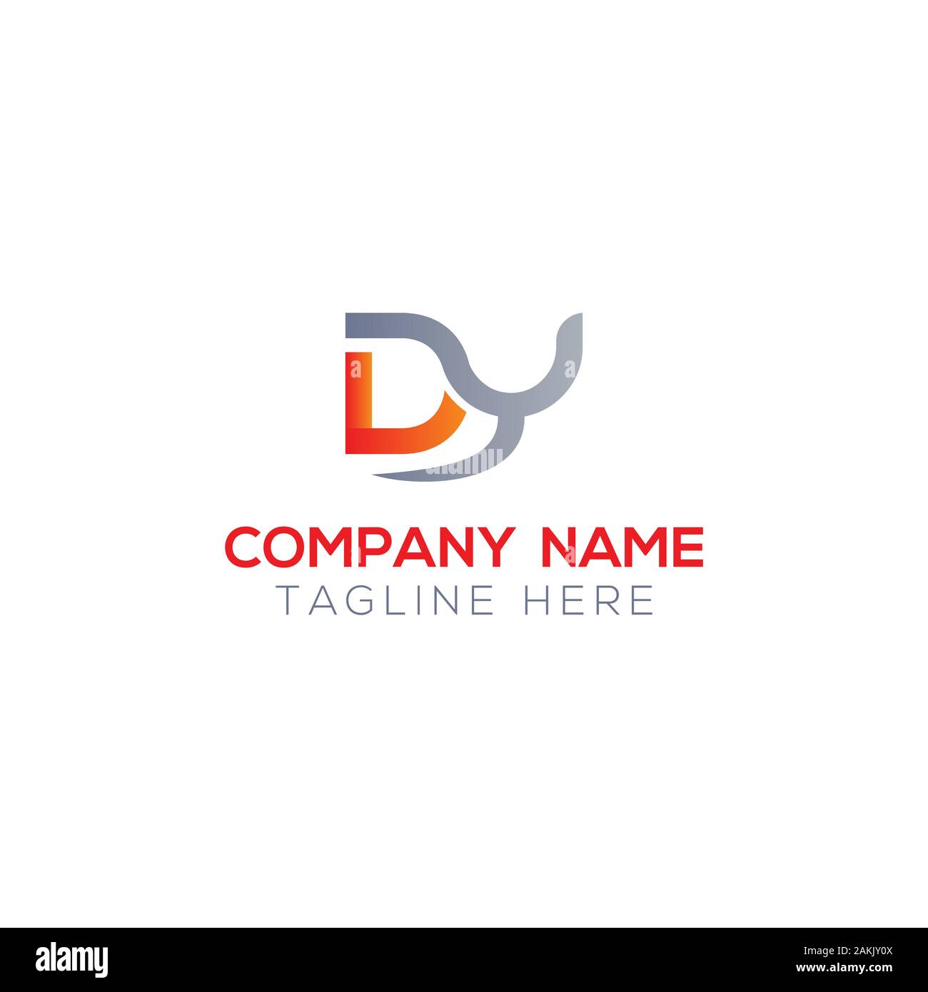 Initial DY Letter Logo With Creative Modern Business Typography Vector ...
