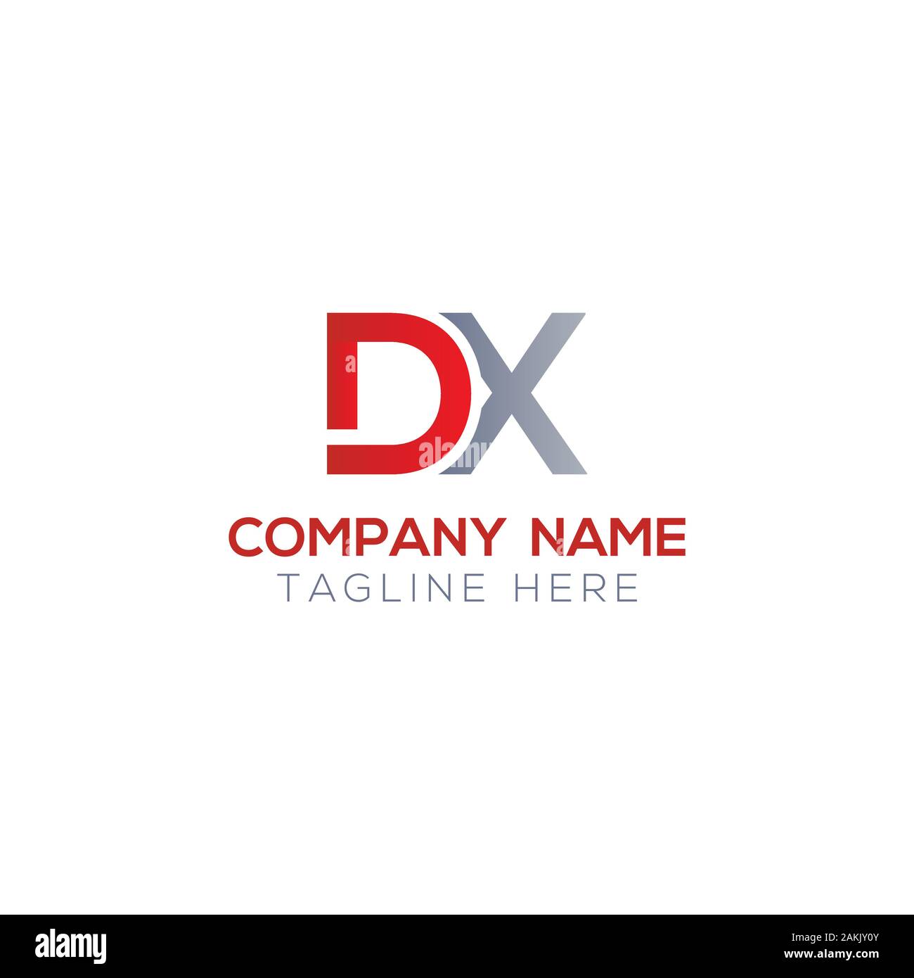 Initial DX Letter Logo With Creative Modern Business Typography Vector ...