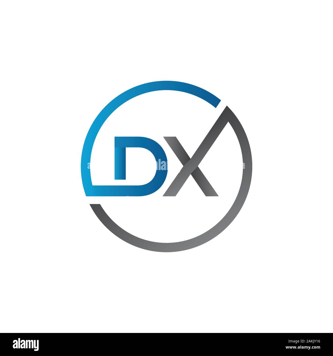 Initial DX Letter Logo With Creative Modern Business Typography Vector ...