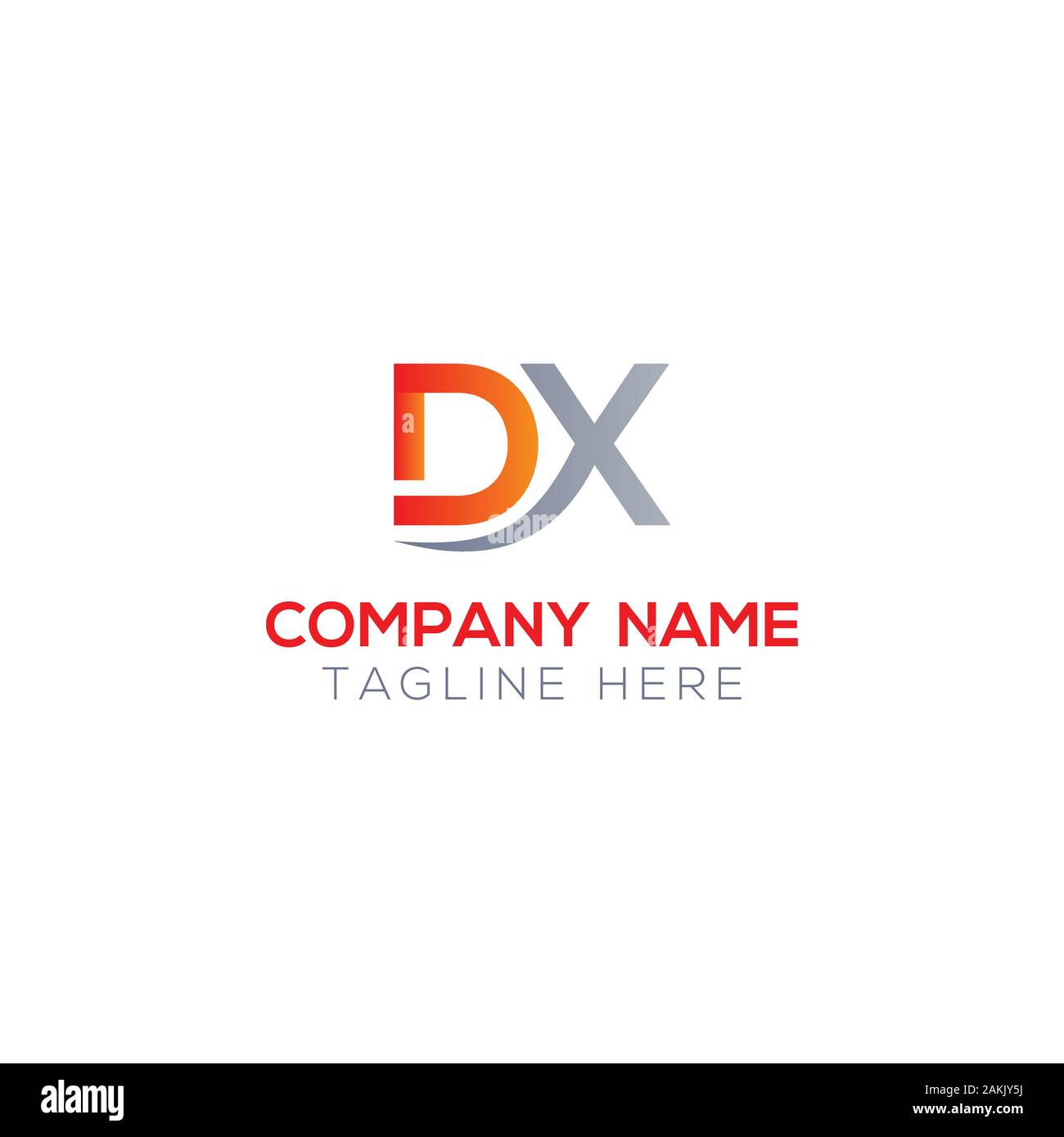 Initial DX Letter Logo With Creative Modern Business Typography Vector ...