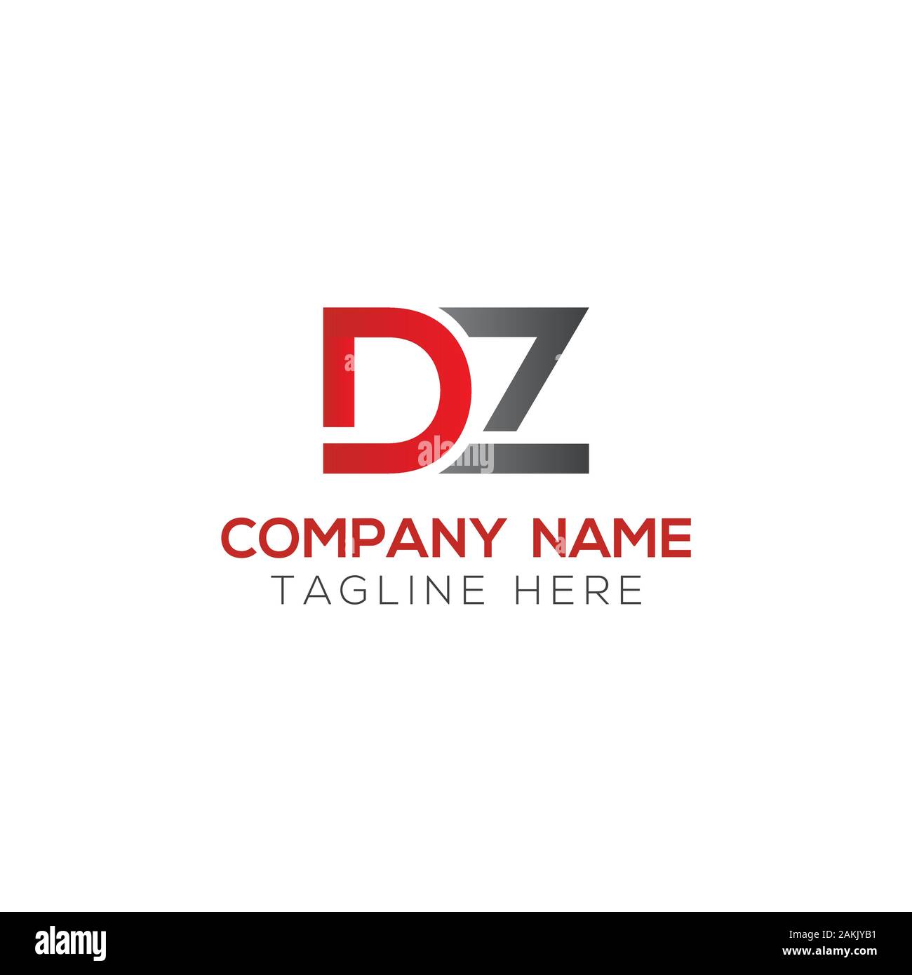 Initial DZ Letter Logo With Creative Modern Business Typography Vector ...