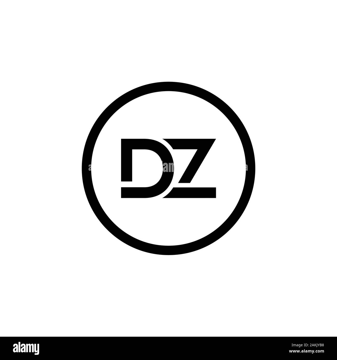 Initial DZ Letter Logo With Creative Modern Business Typography Vector ...