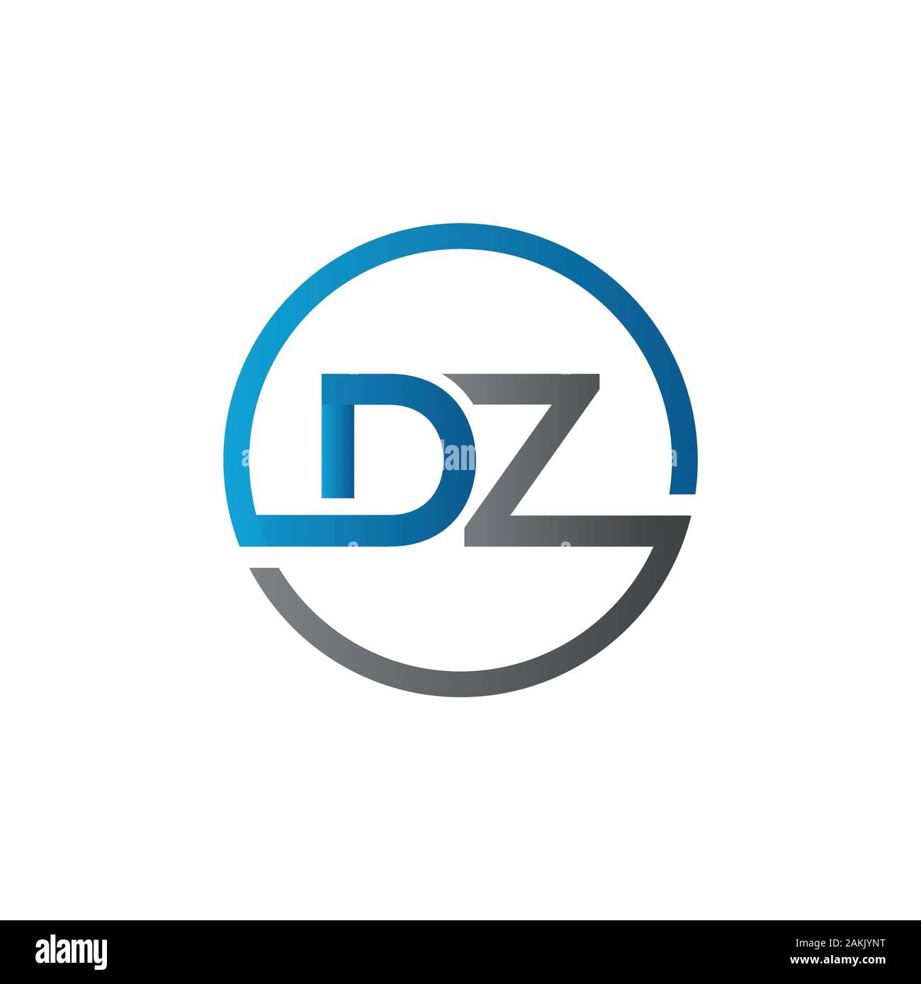 Initial DZ Letter Logo With Creative Modern Business Typography Vector ...