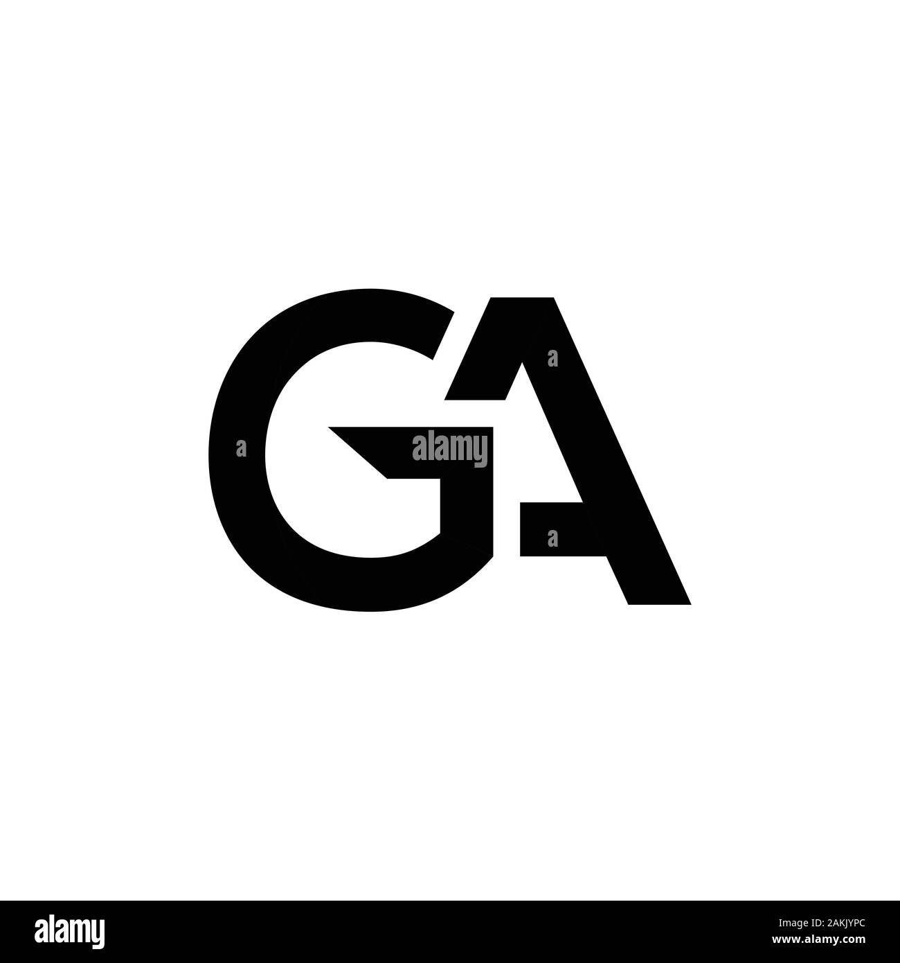 Initial GA Letter Linked Logo. GA letter Type Logo Design vector ...