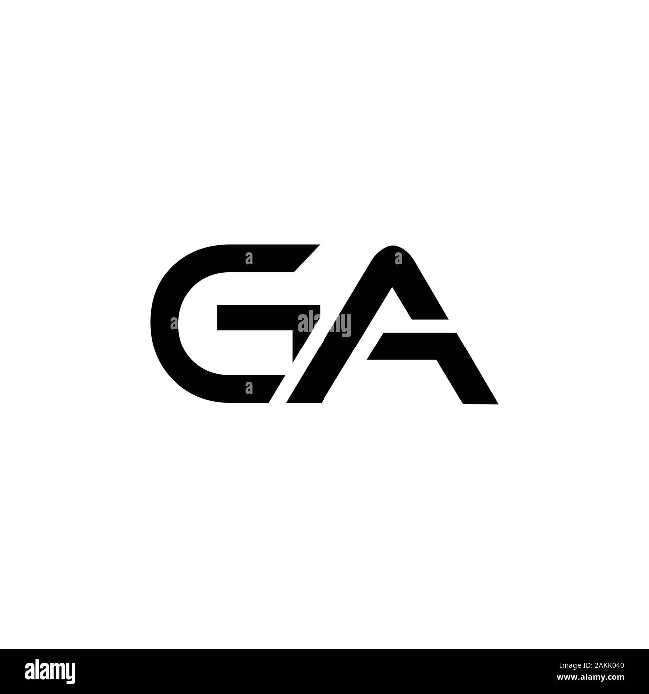 Initial GA Letter Linked Logo. GA letter Type Logo Design vector ...