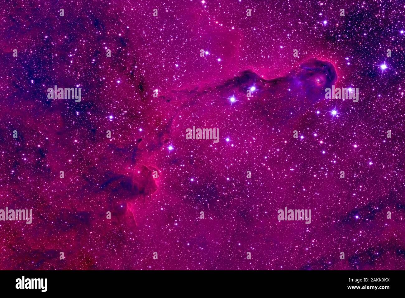 Violet nebula with unusual dense clouds. Elements of this image were ...