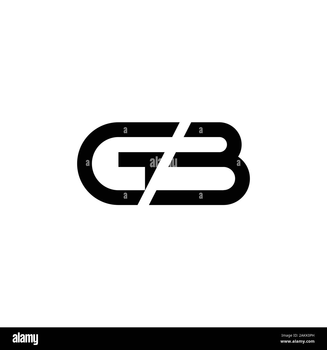Initial GB Letter Linked Logo. GB letter Type Logo Design vector ...