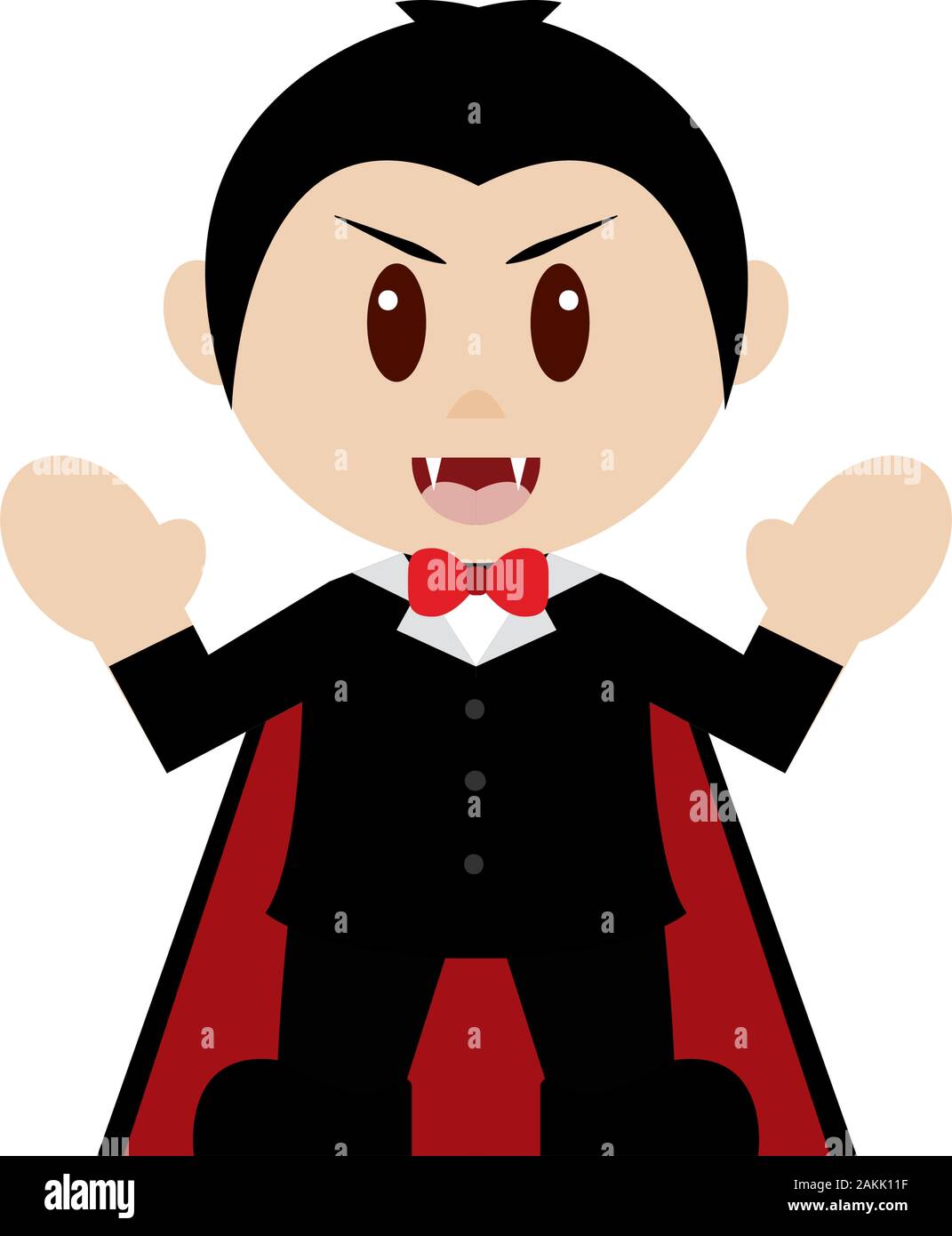 Isolated dracula costume. Halloween costume - Vector illustration ...