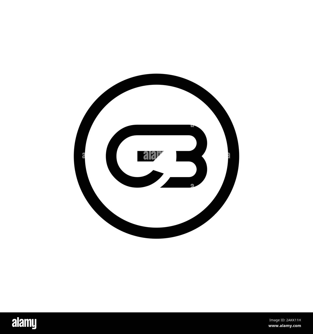 Initial GB Letter Linked Logo. GB letter Type Logo Design vector ...