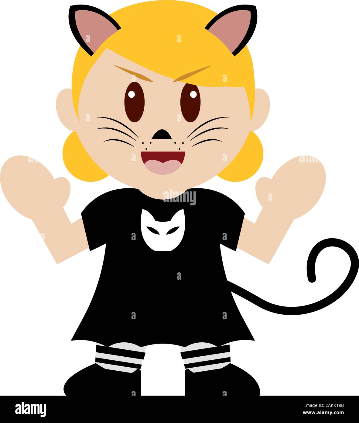 Isolated cat costume. Halloween costume - Vector illustration design ...