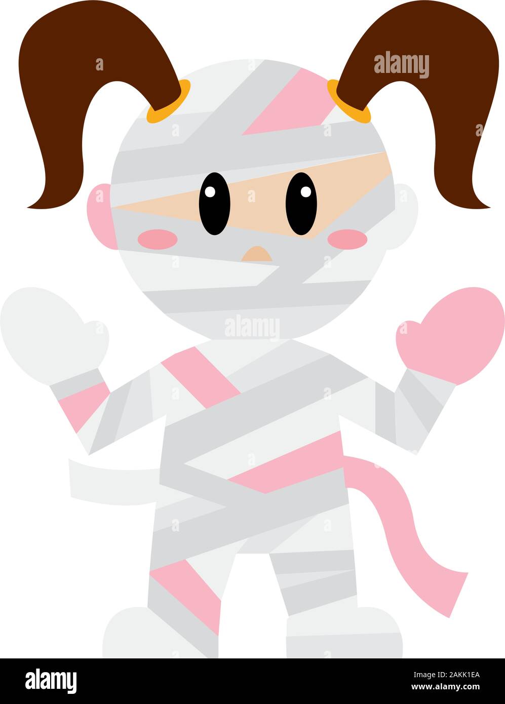Isolated mummy costume. Halloween costume - Vector illustration design ...
