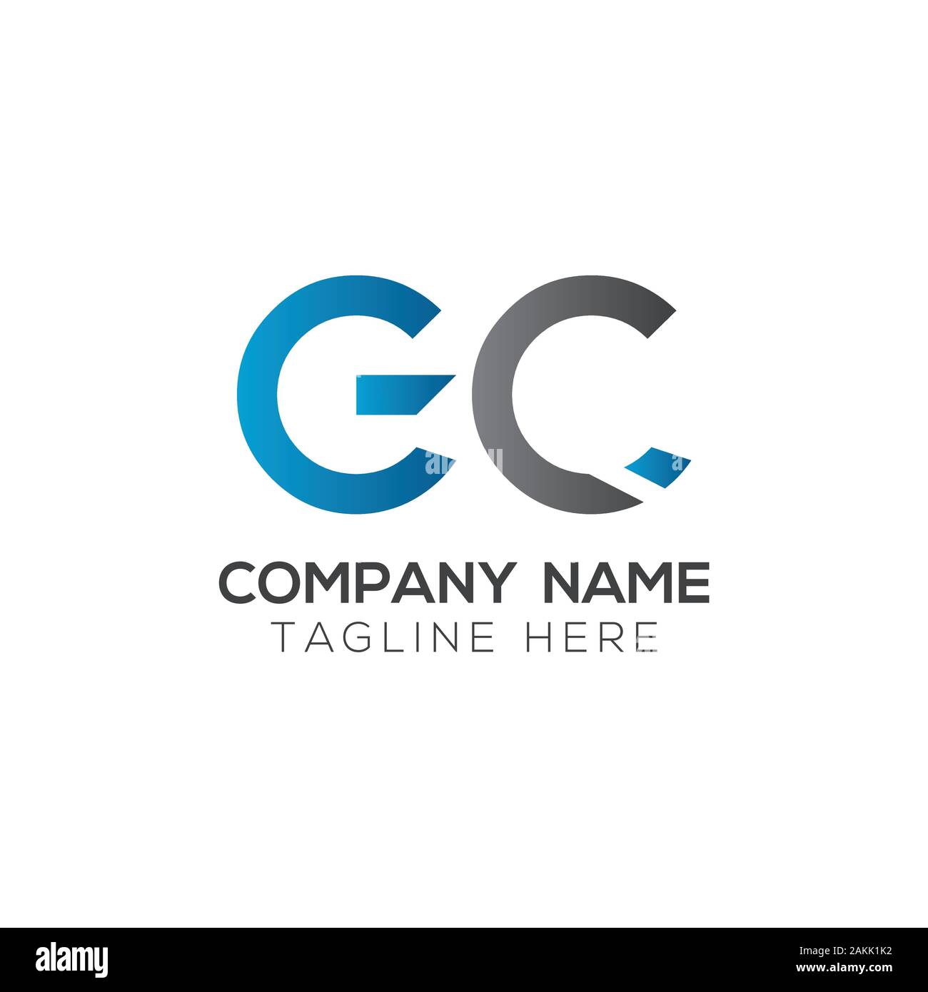 Initial GC Letter Linked Logo. GC letter Type Logo Design vector ...