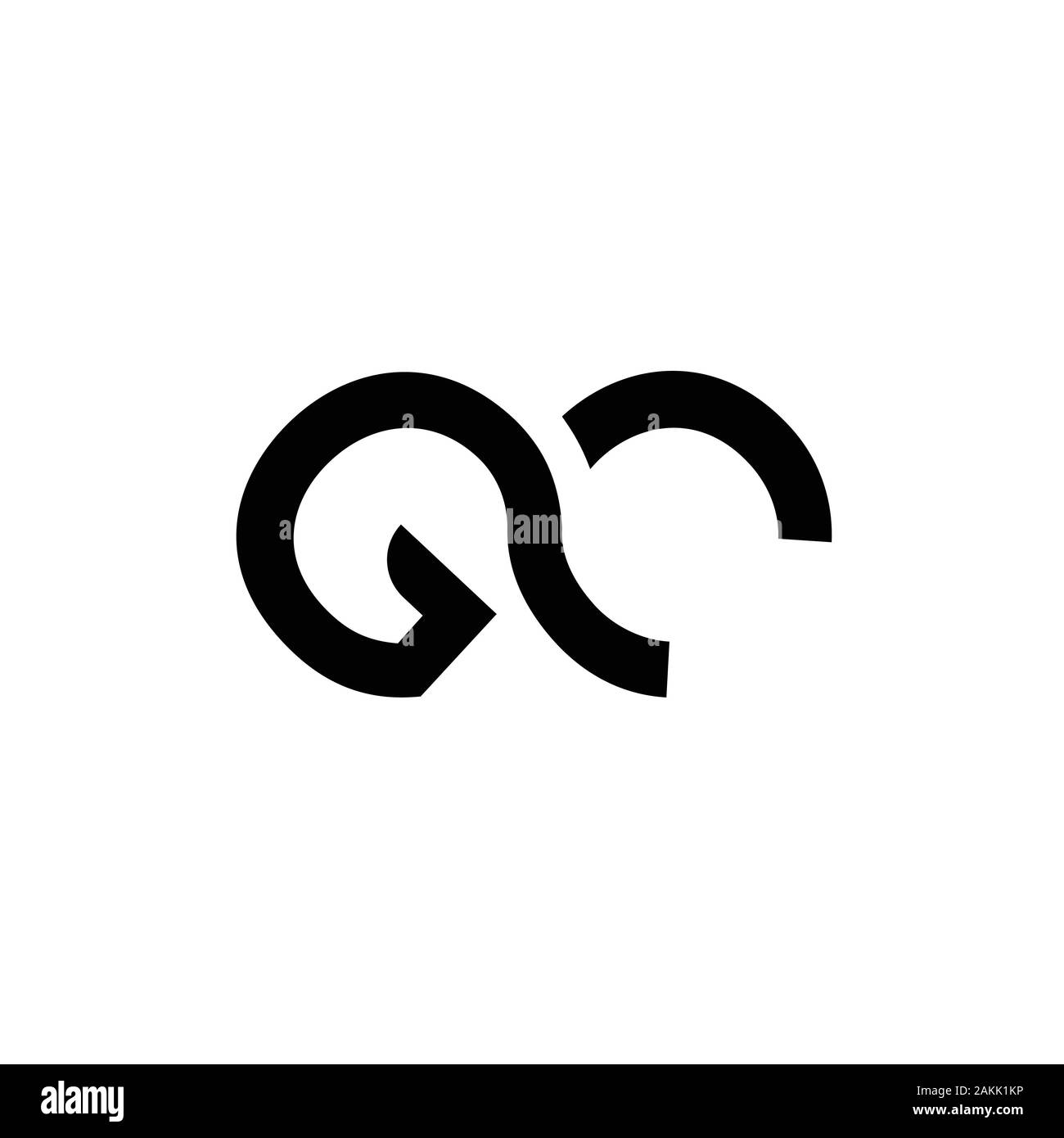 Initial GC Letter Linked Logo. GC letter Type Logo Design vector ...