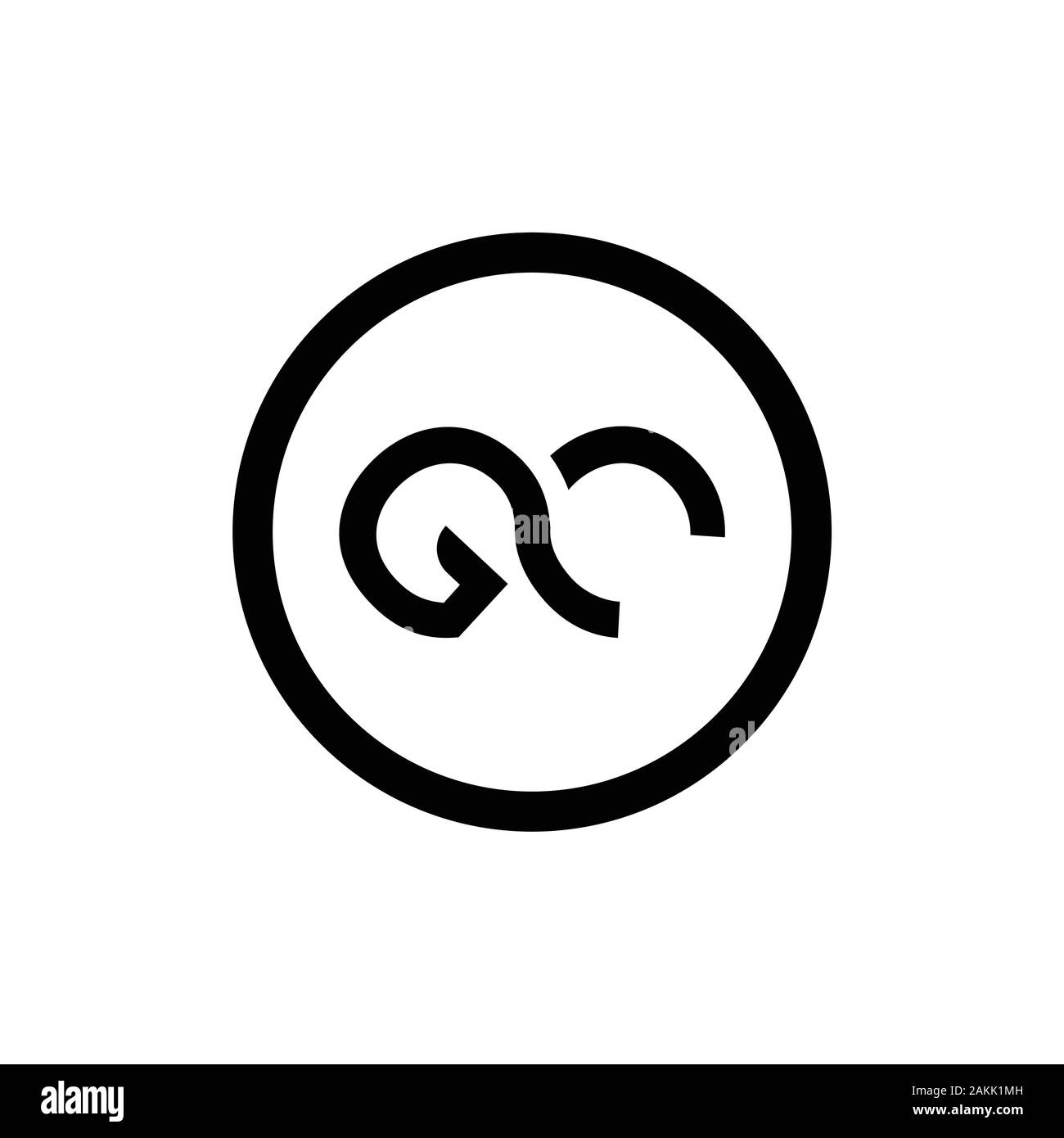 Initial GC Letter Linked Logo. GC letter Type Logo Design vector ...