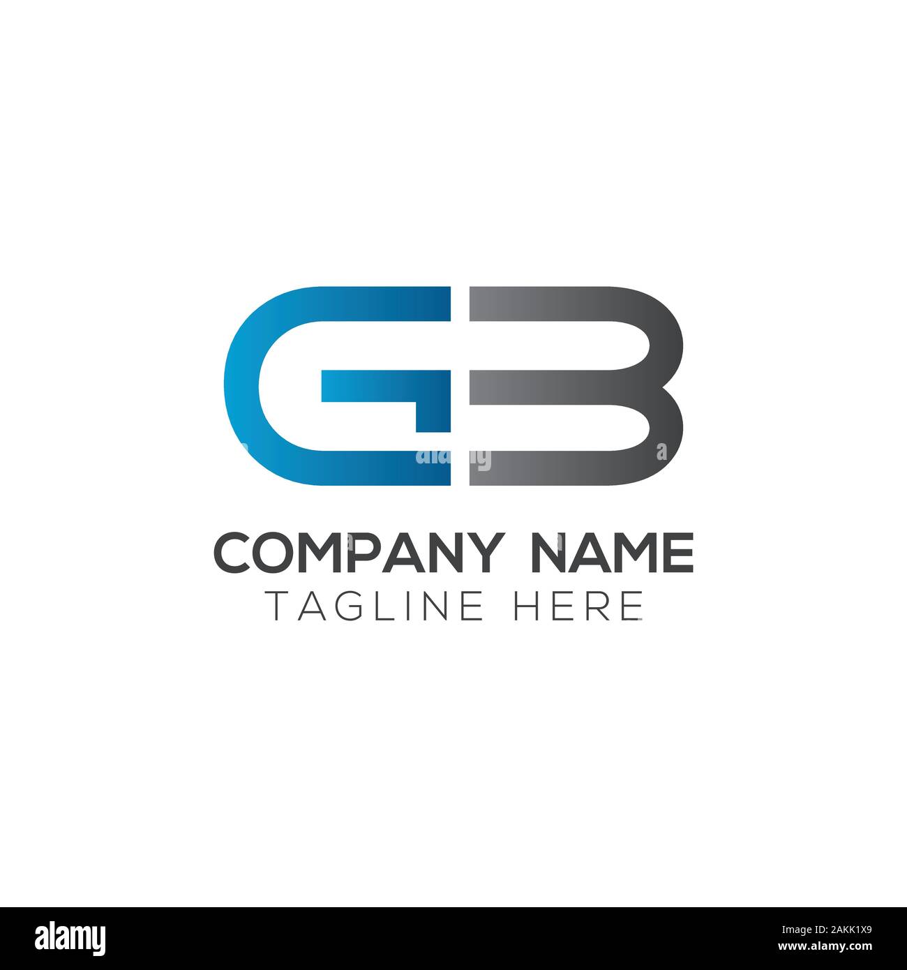 Initial GB Letter Linked Logo. GB letter Type Logo Design vector ...