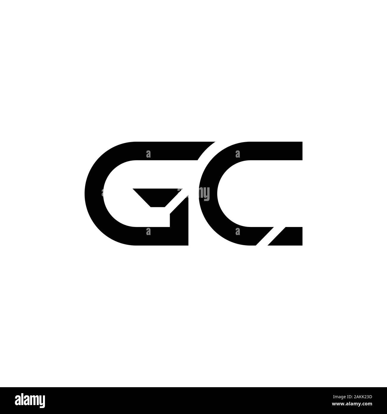 Initial GC Letter Linked Logo. GC letter Type Logo Design vector ...