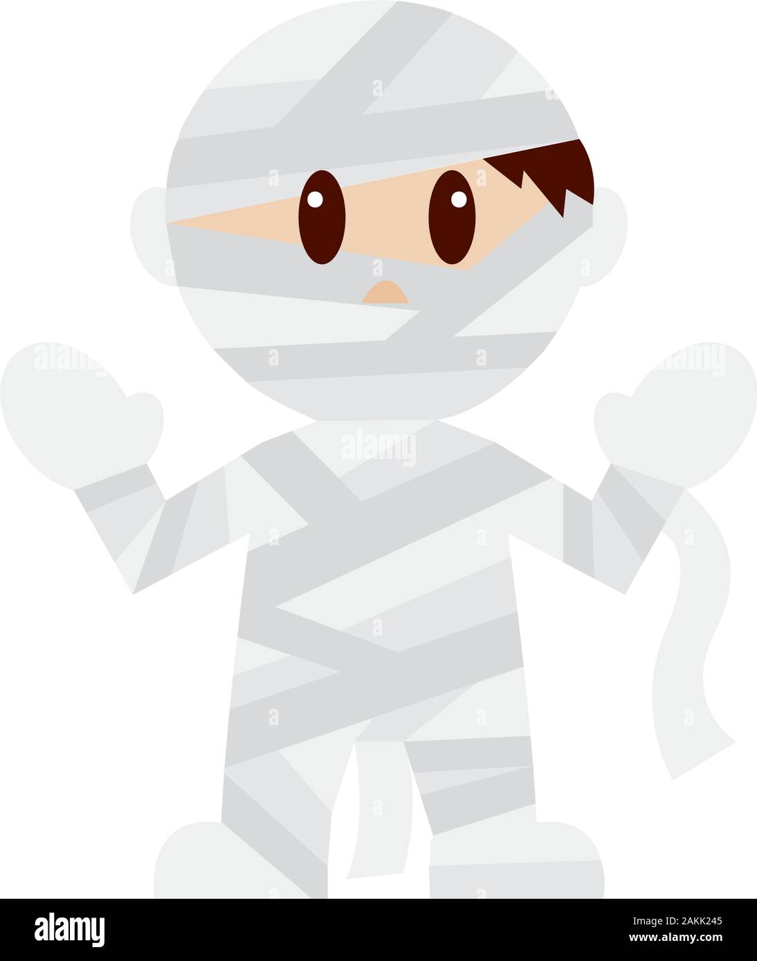 Isolated mummy costume. Halloween costume - Vector illustration design ...