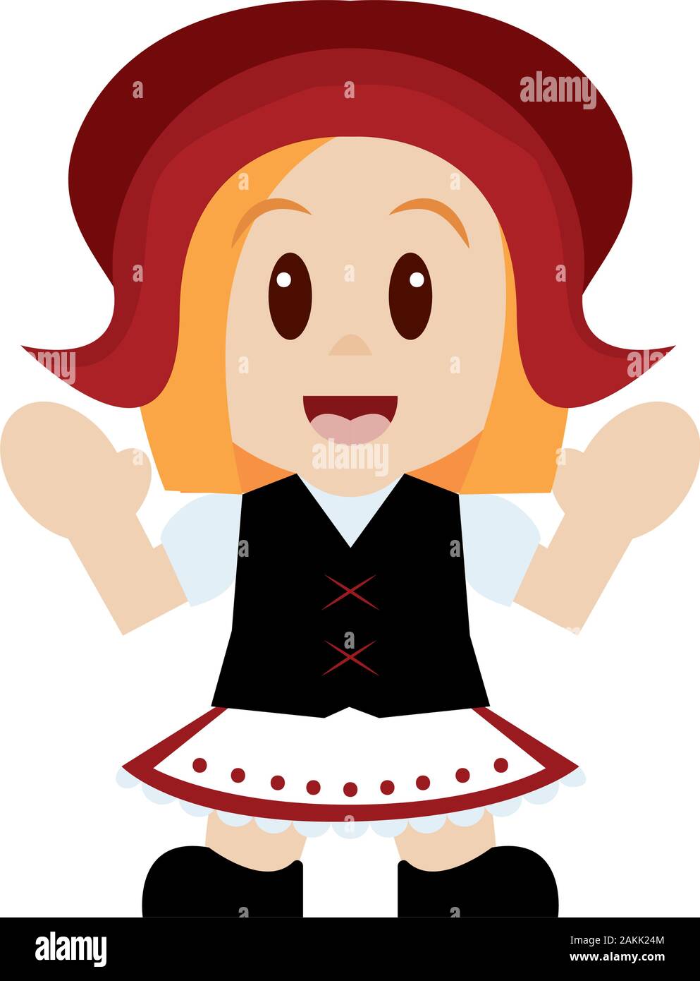 Isolated girl costume. Halloween costume - Vector illustration design ...