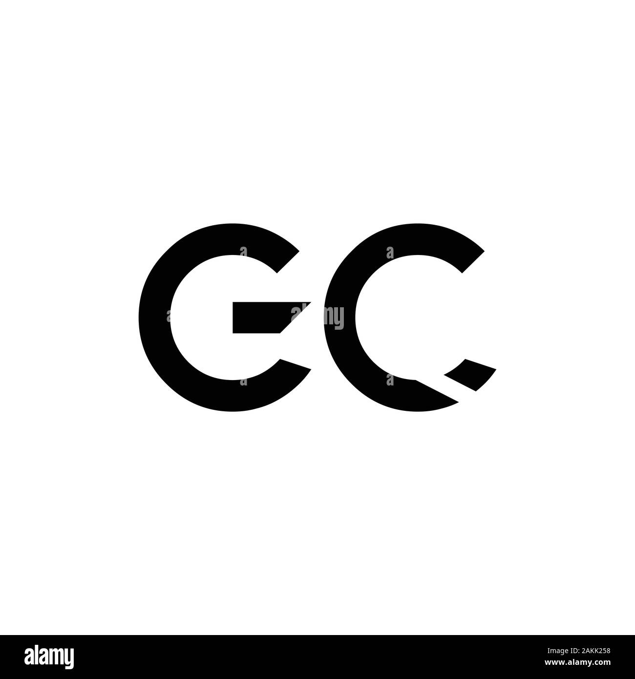 Initial GC Letter Linked Logo. GC letter Type Logo Design vector ...