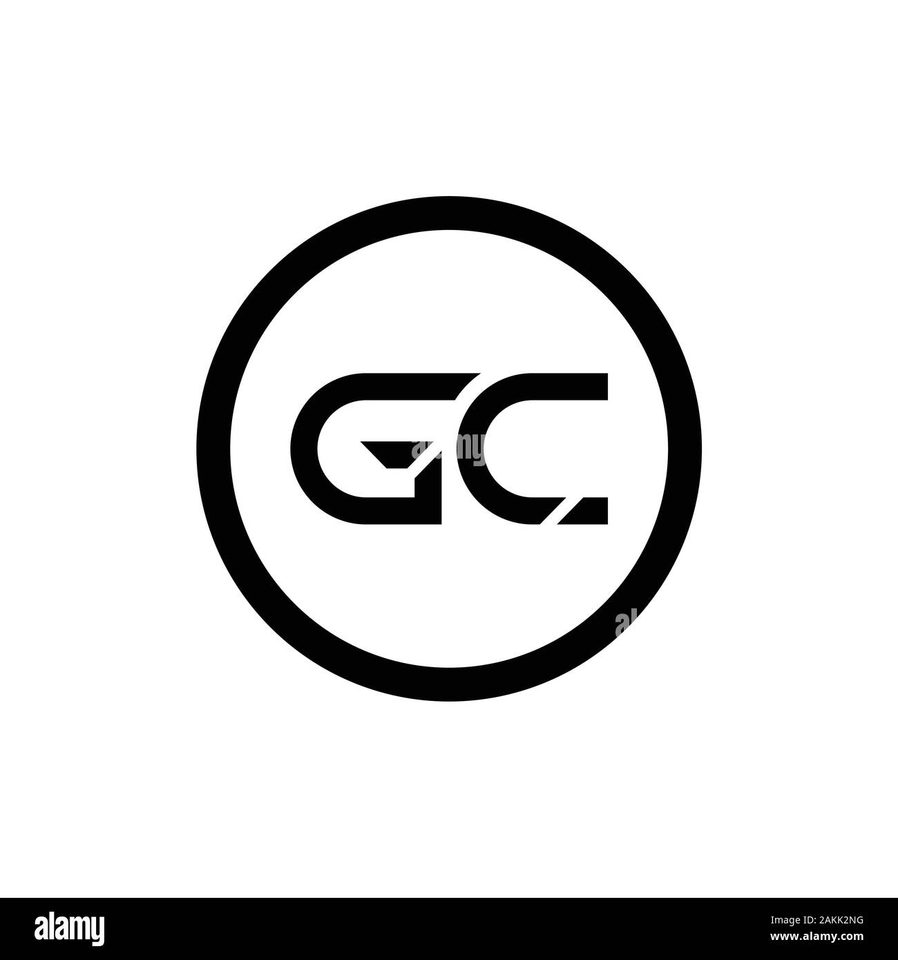 Initial GC Letter Linked Logo. GC letter Type Logo Design vector ...