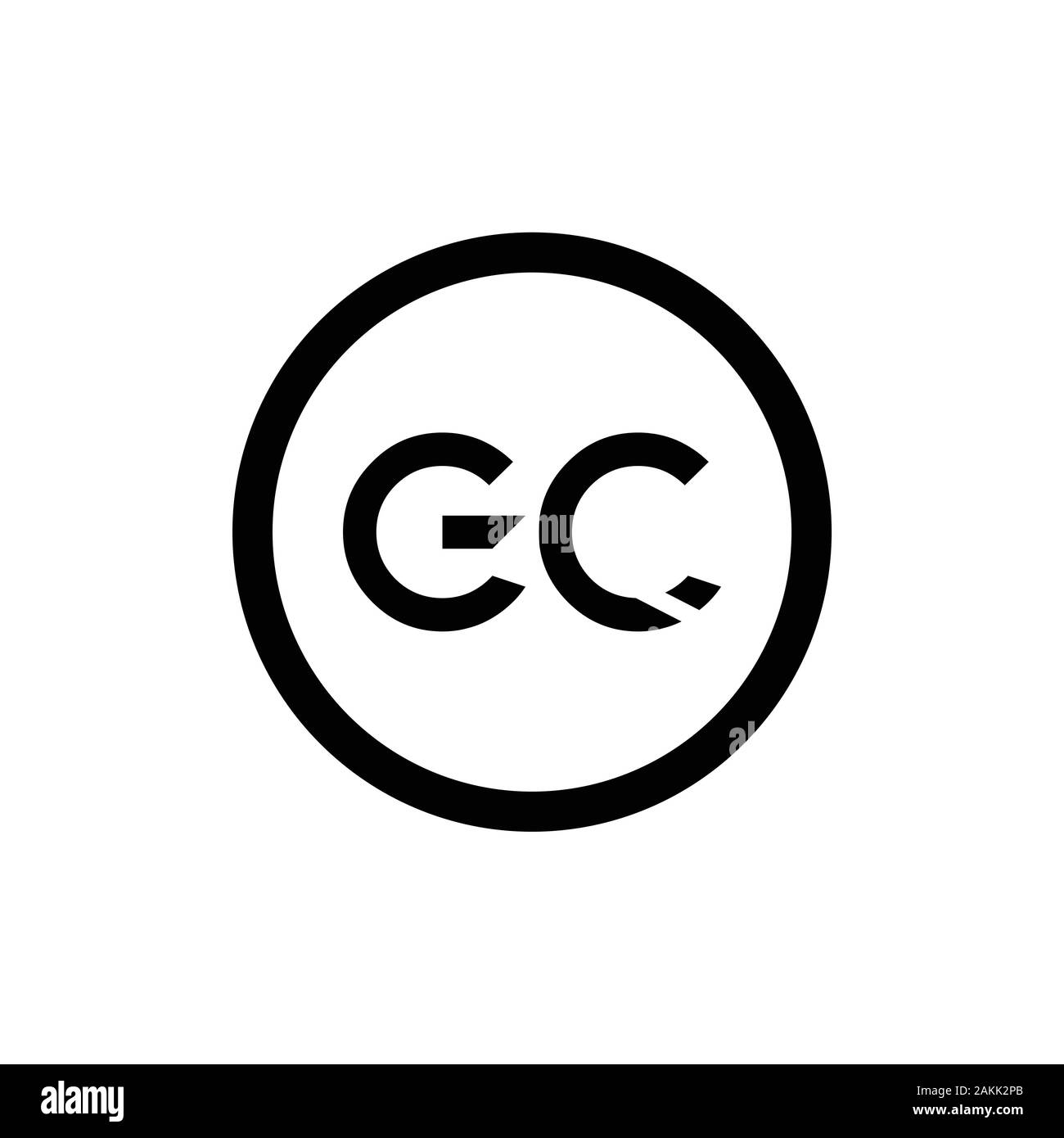 Initial GC Letter Linked Logo. GC letter Type Logo Design vector ...