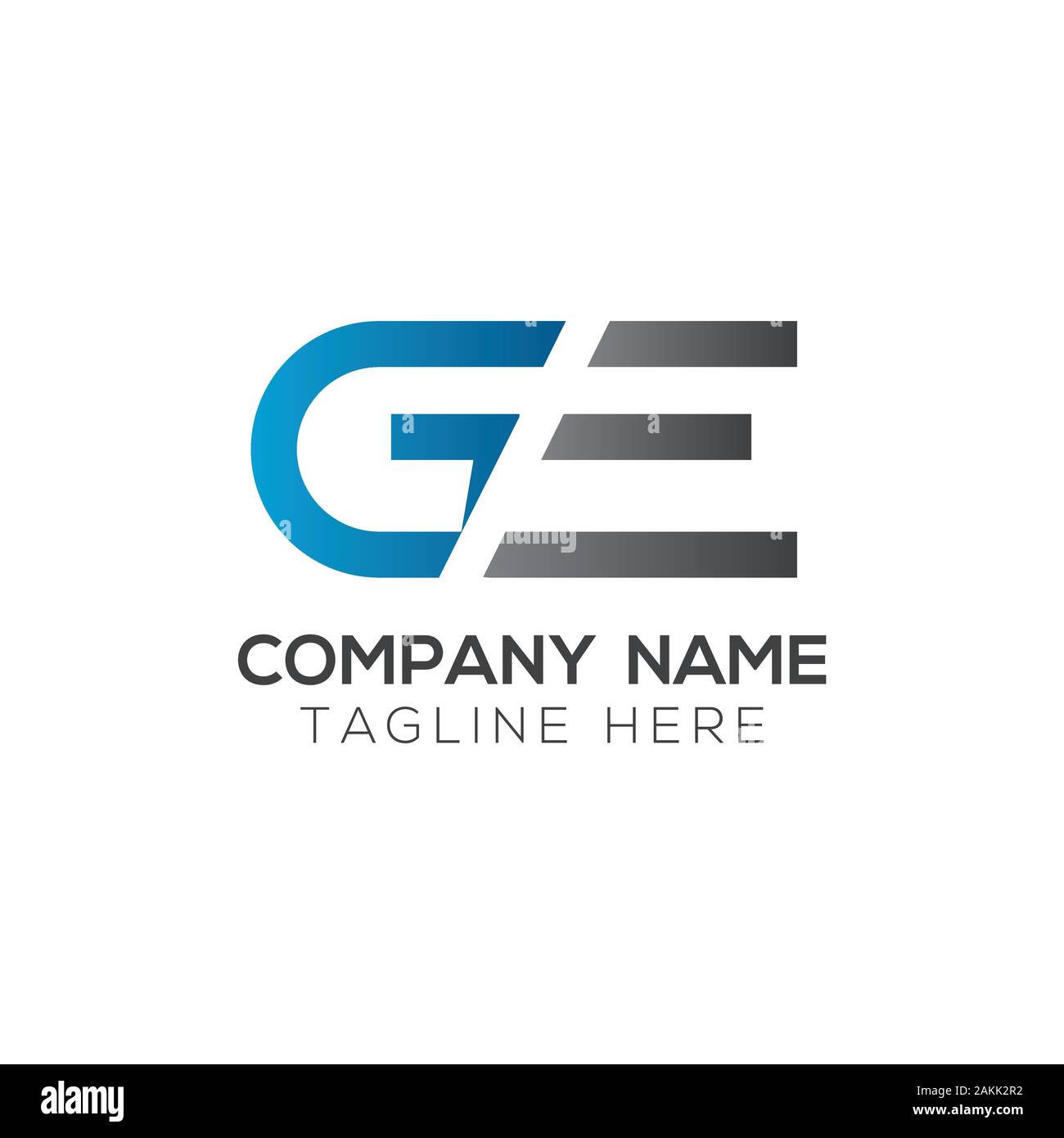 Initial GE Letter Linked Logo. GE letter Type Logo Design vector ...