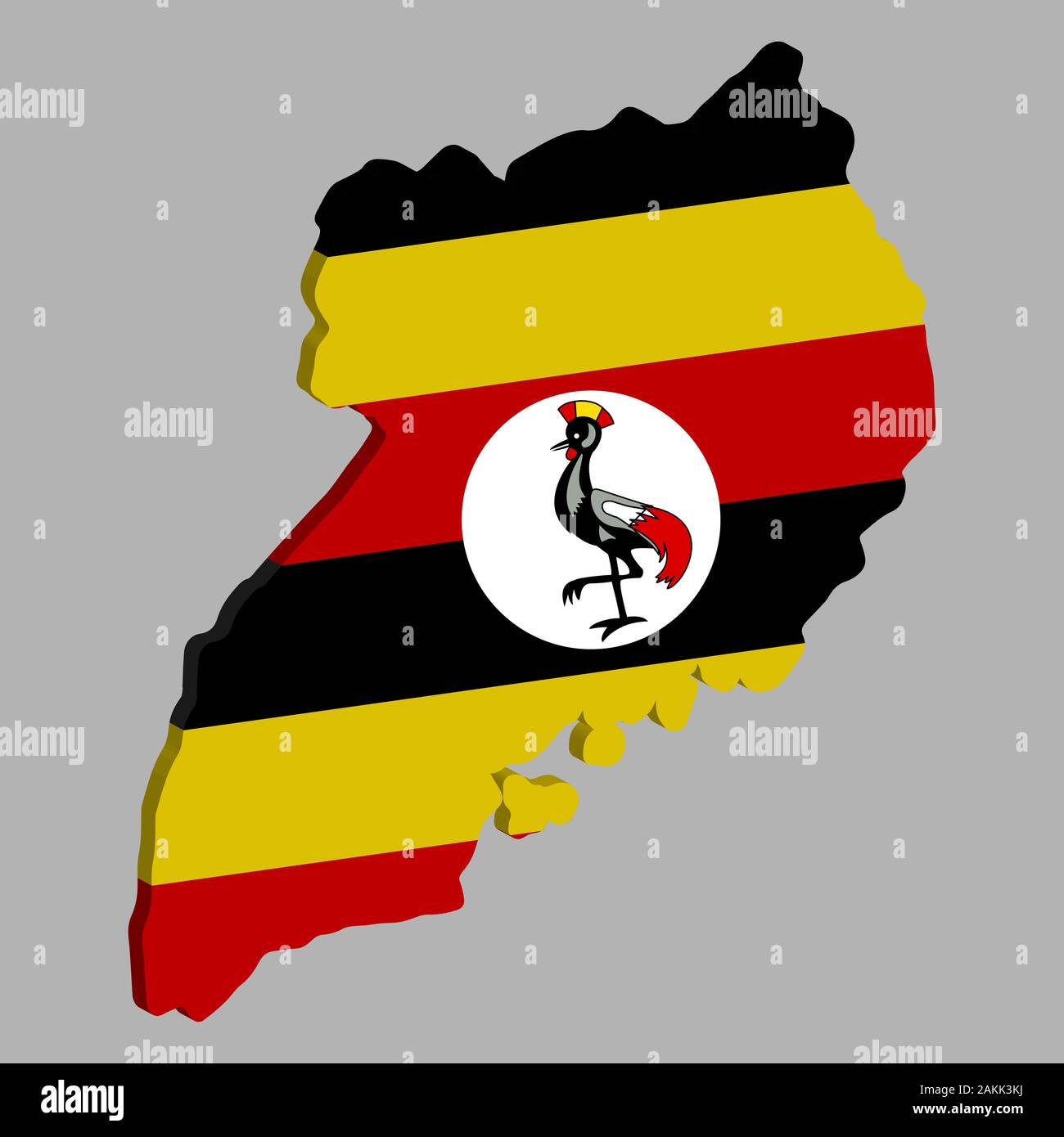 Uganda map flag hi-res stock photography and images - Alamy